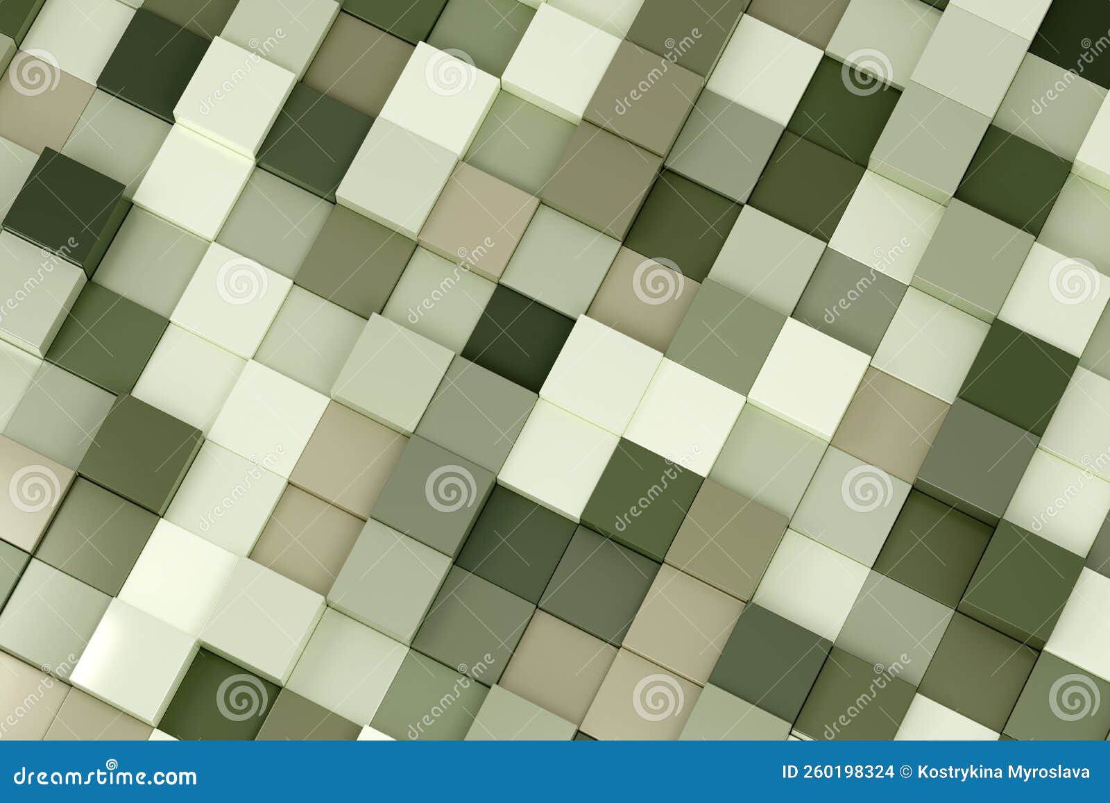 3d Rendered Abstract Green Background with Square Shape Stock ...