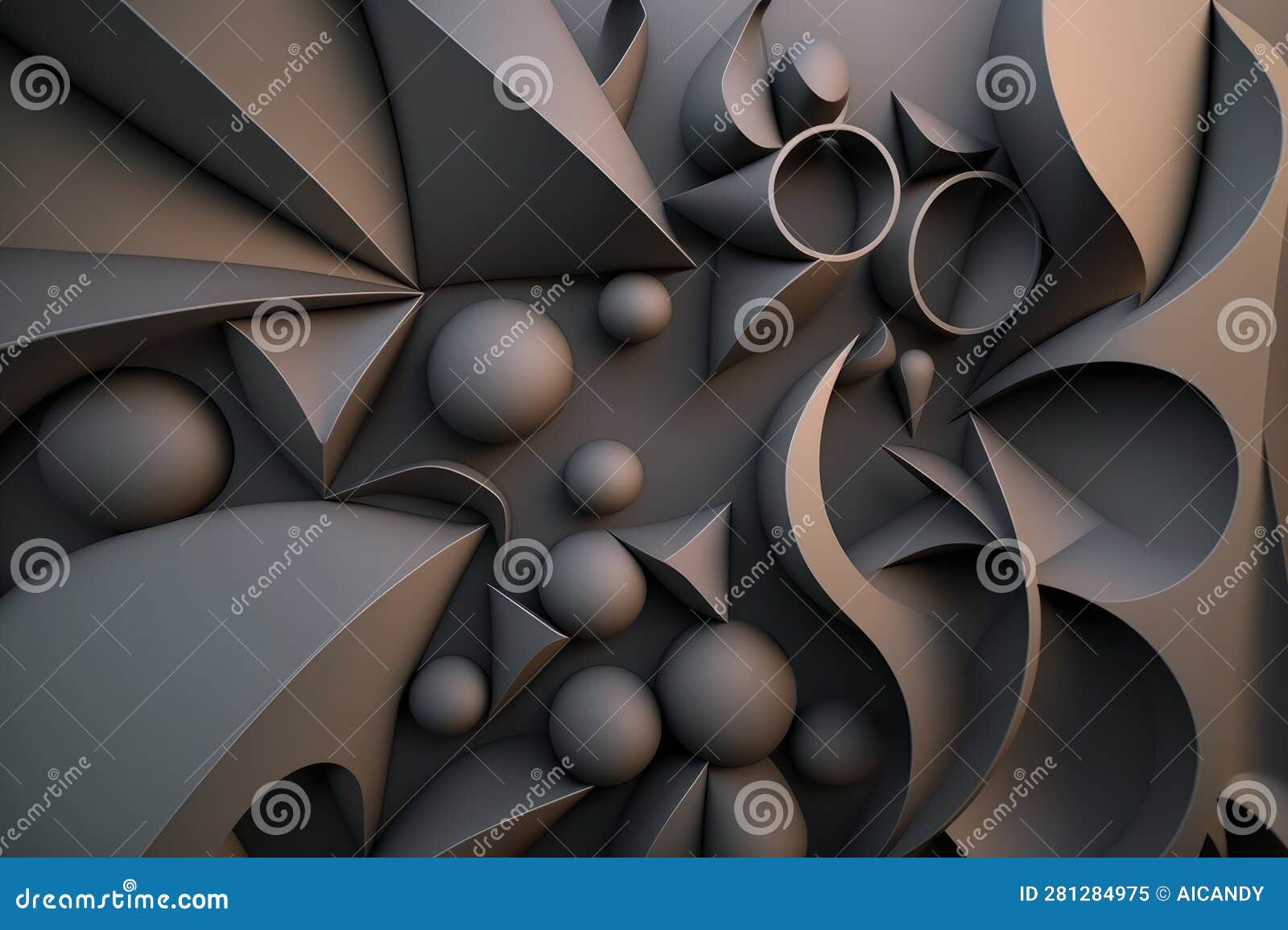 3D Rendered Abstract Grey Background in Neutral Colors Stock ...