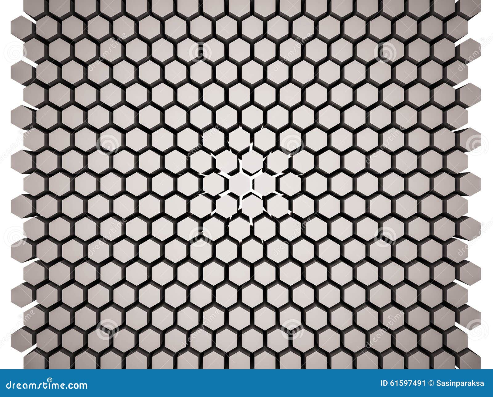 3d Rendered, Abstract Hexagon Stock Illustration - Illustration of ...