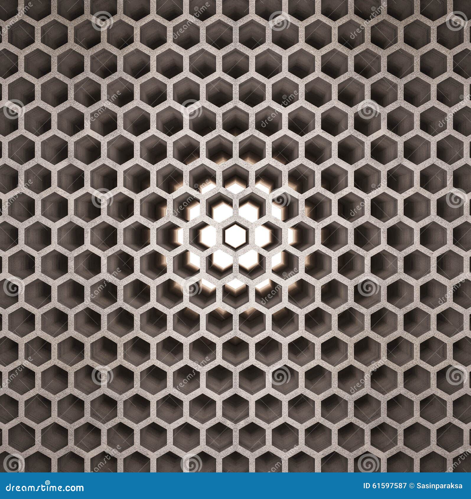 3d Rendered, Abstract Hexagon Stock Illustration - Illustration of ...