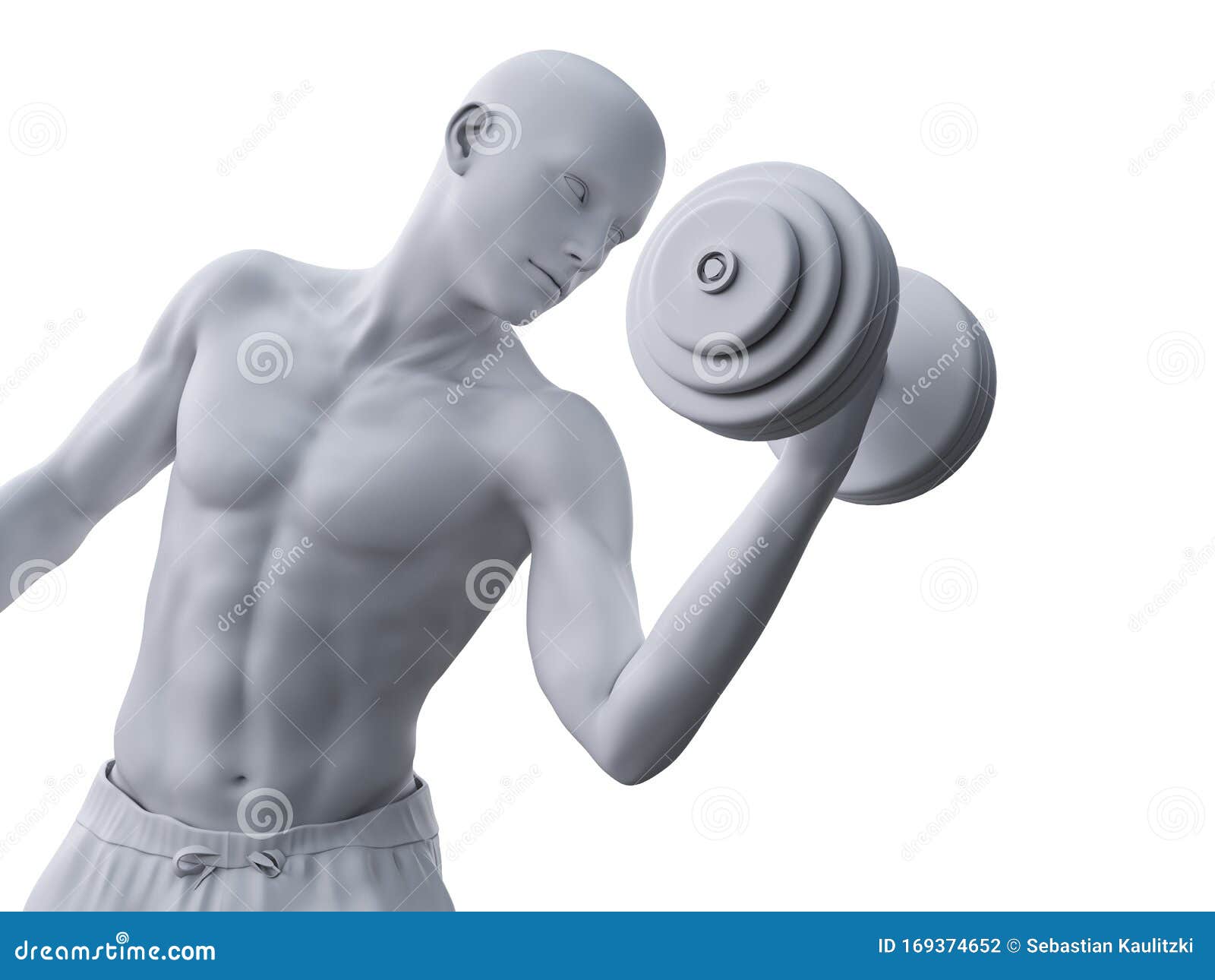 A man working out stock illustration. Illustration of muscular - 169374652