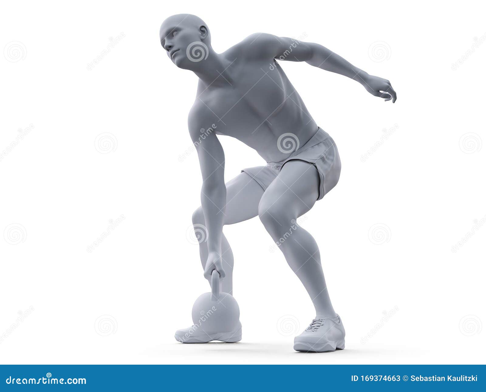 A man working out stock illustration. Illustration of fitness - 169374663