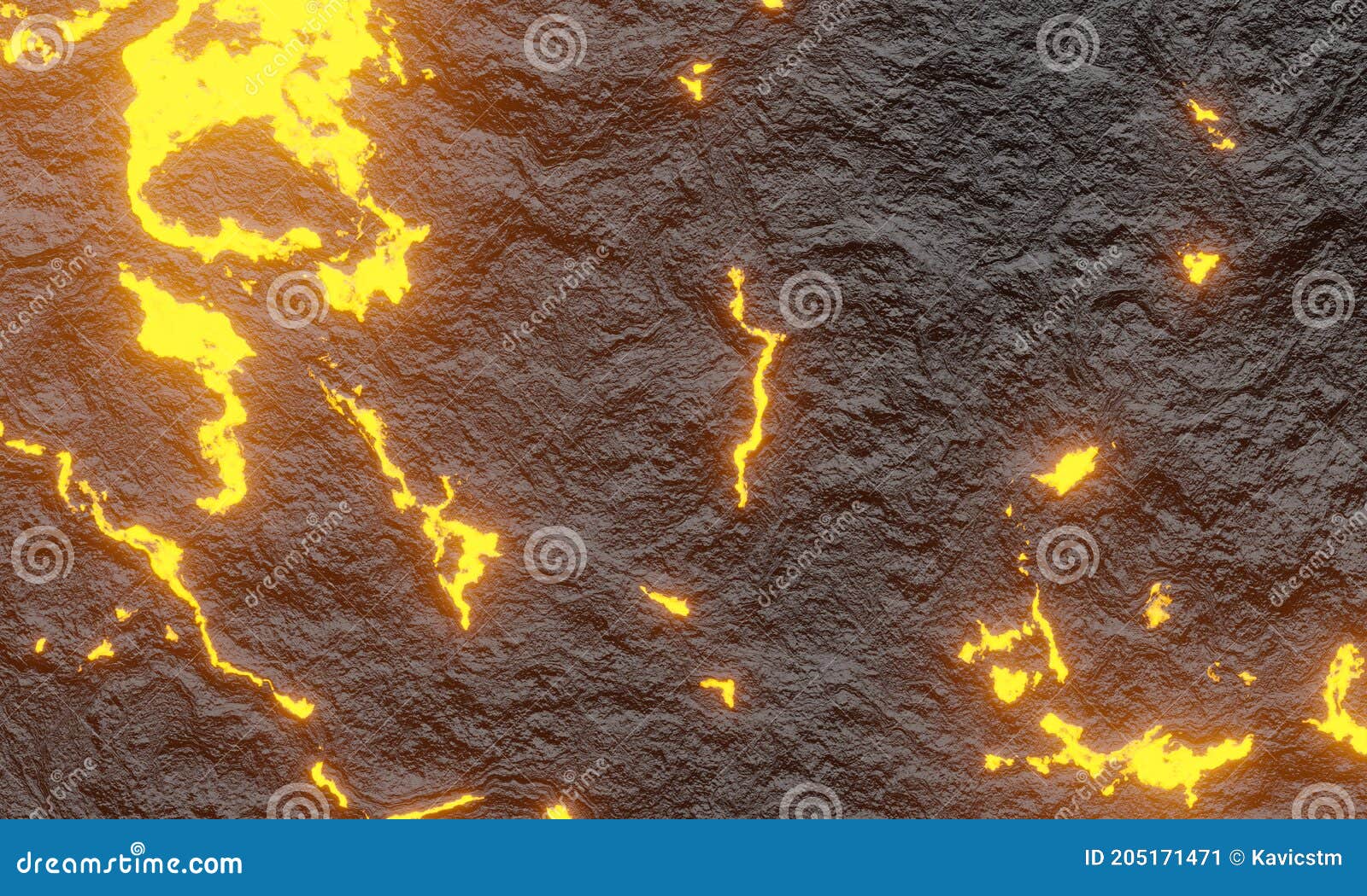 Black lava stock illustration. Illustration of heat - 205171471