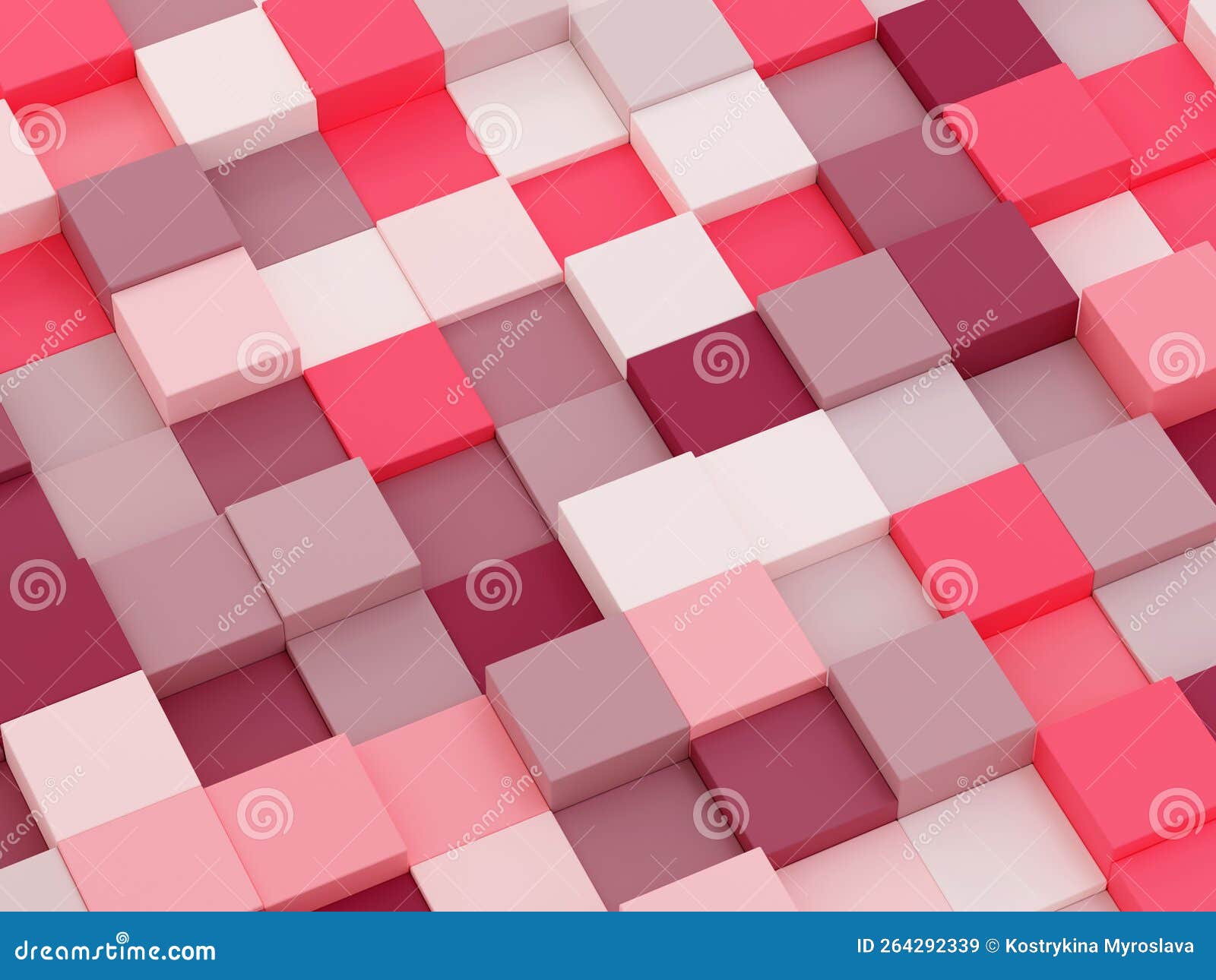 3d Rendered Abstract Viva Magenta Background with Square Shape Stock ...