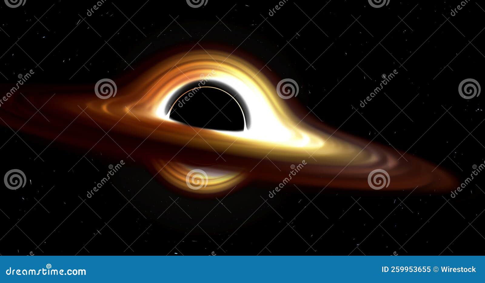 3D Rendered Animation of Flying Interstellar Black Hole in Cosmos Stock ...