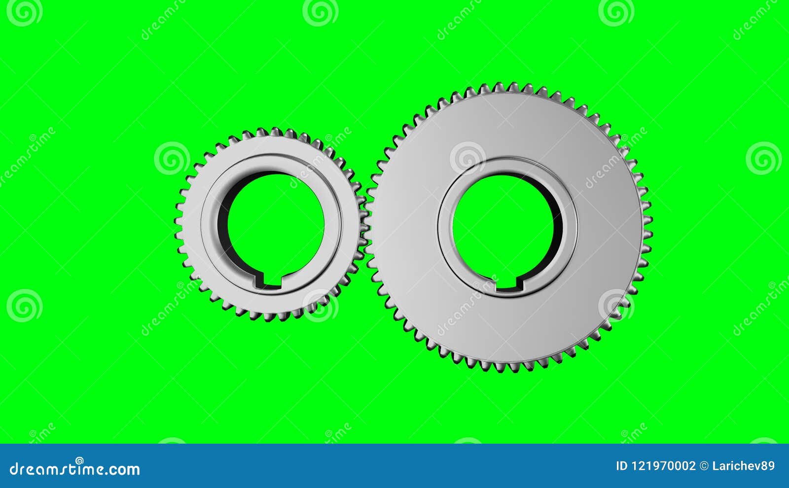 3d Rendered Animation of Rotating Gears on Green Screen Stock Footage ...