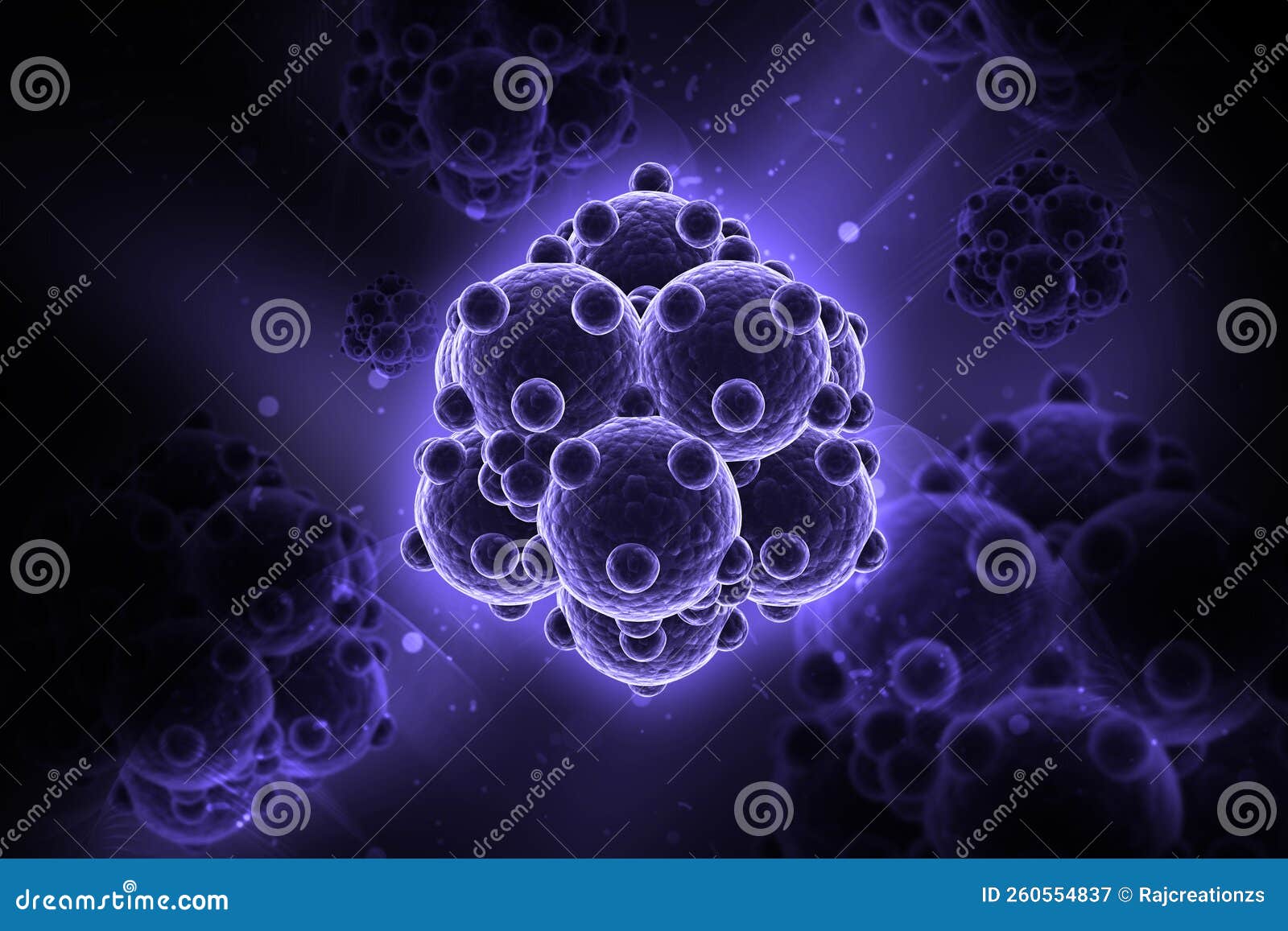 3d rendered Bacteria cells stock illustration. Illustration of ...