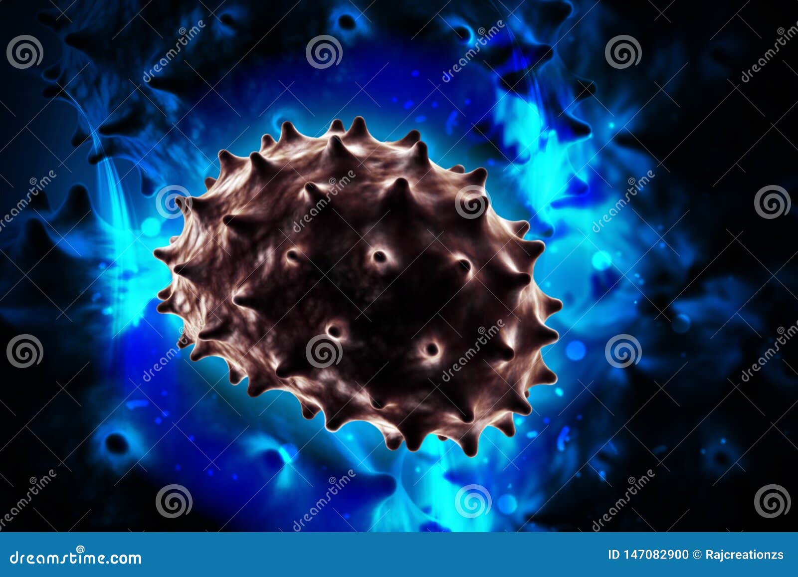 3d Rendered Bacteria Cells in Colour Background Stock Illustration ...
