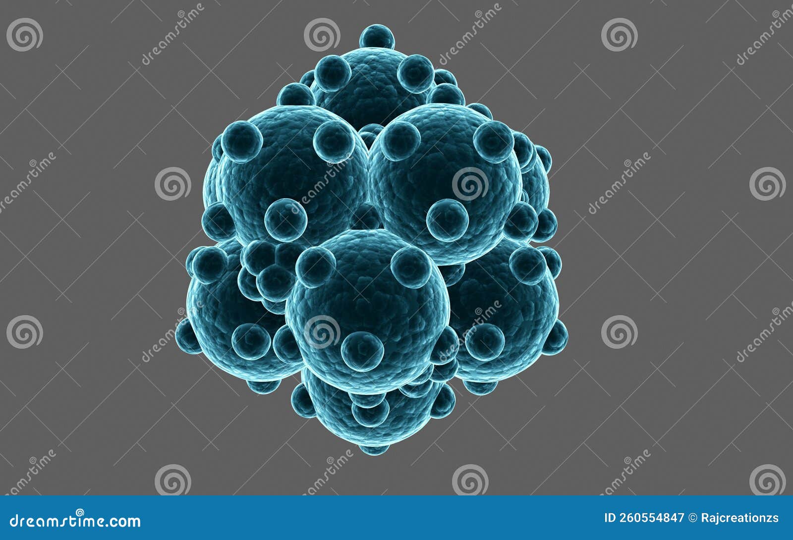 3d rendered Bacteria cells stock illustration. Illustration of cancer ...