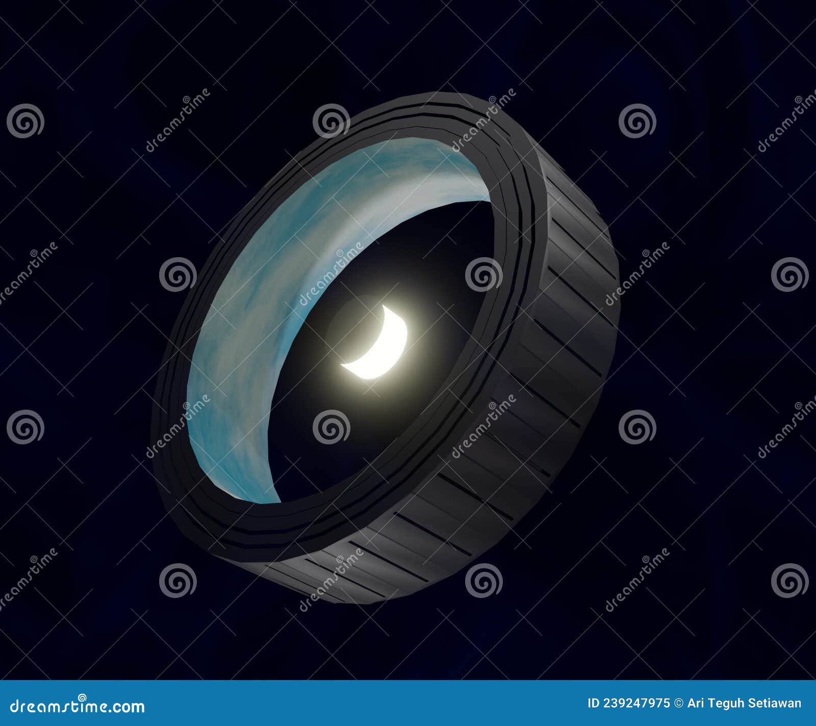3d Rendered Bishop Ring in the Space Stock Illustration - Illustration ...