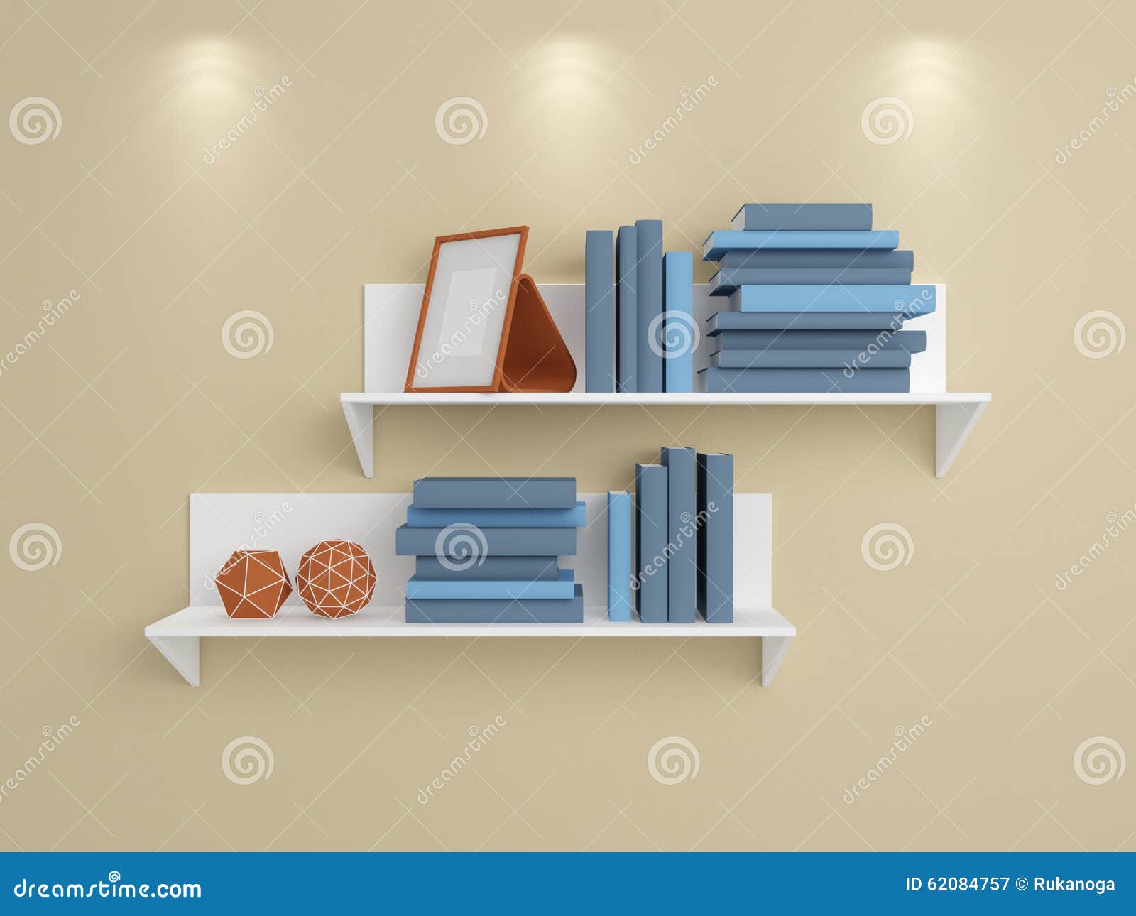 3d rendered bookshelves stock illustration. Illustration of fashionable ...