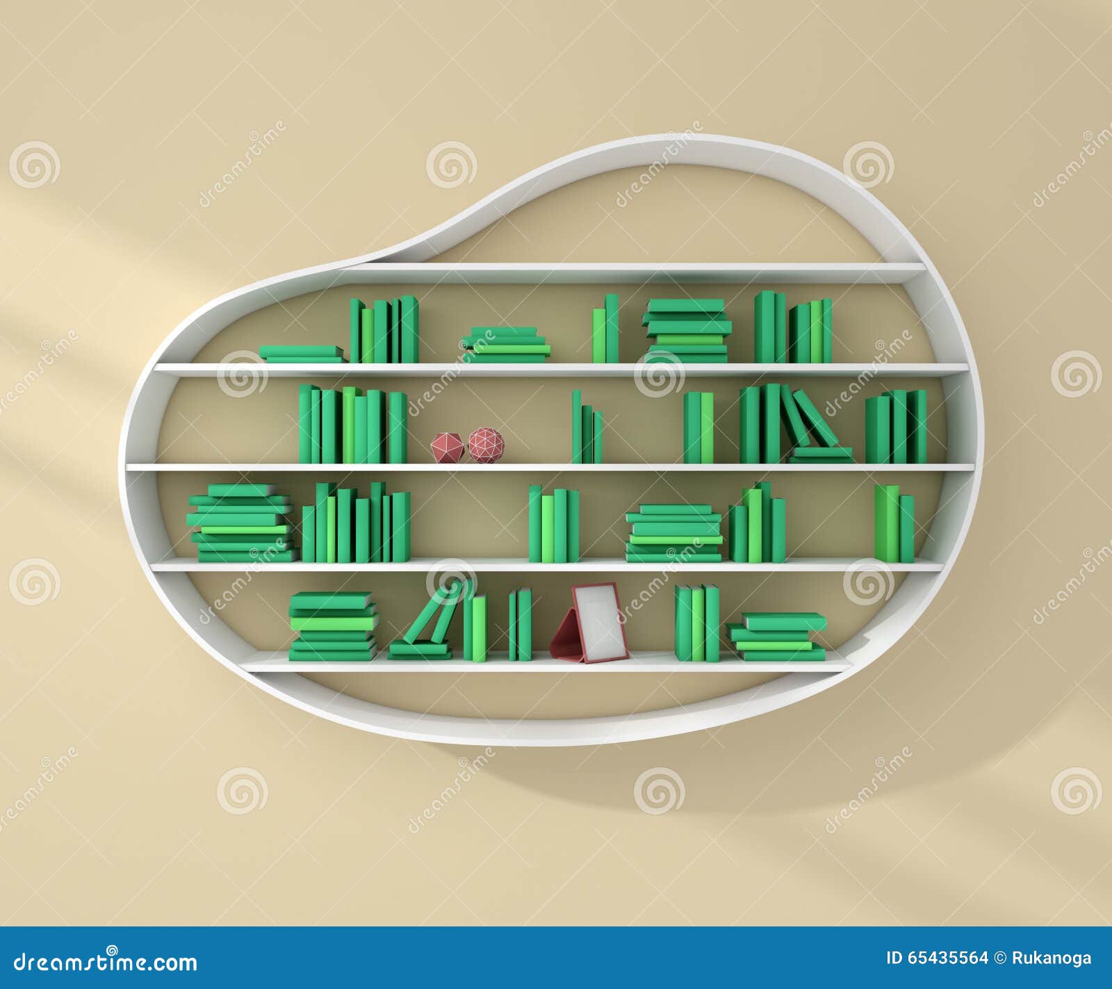 3d rendered bookshelves. stock photo. Image of clear - 65435564