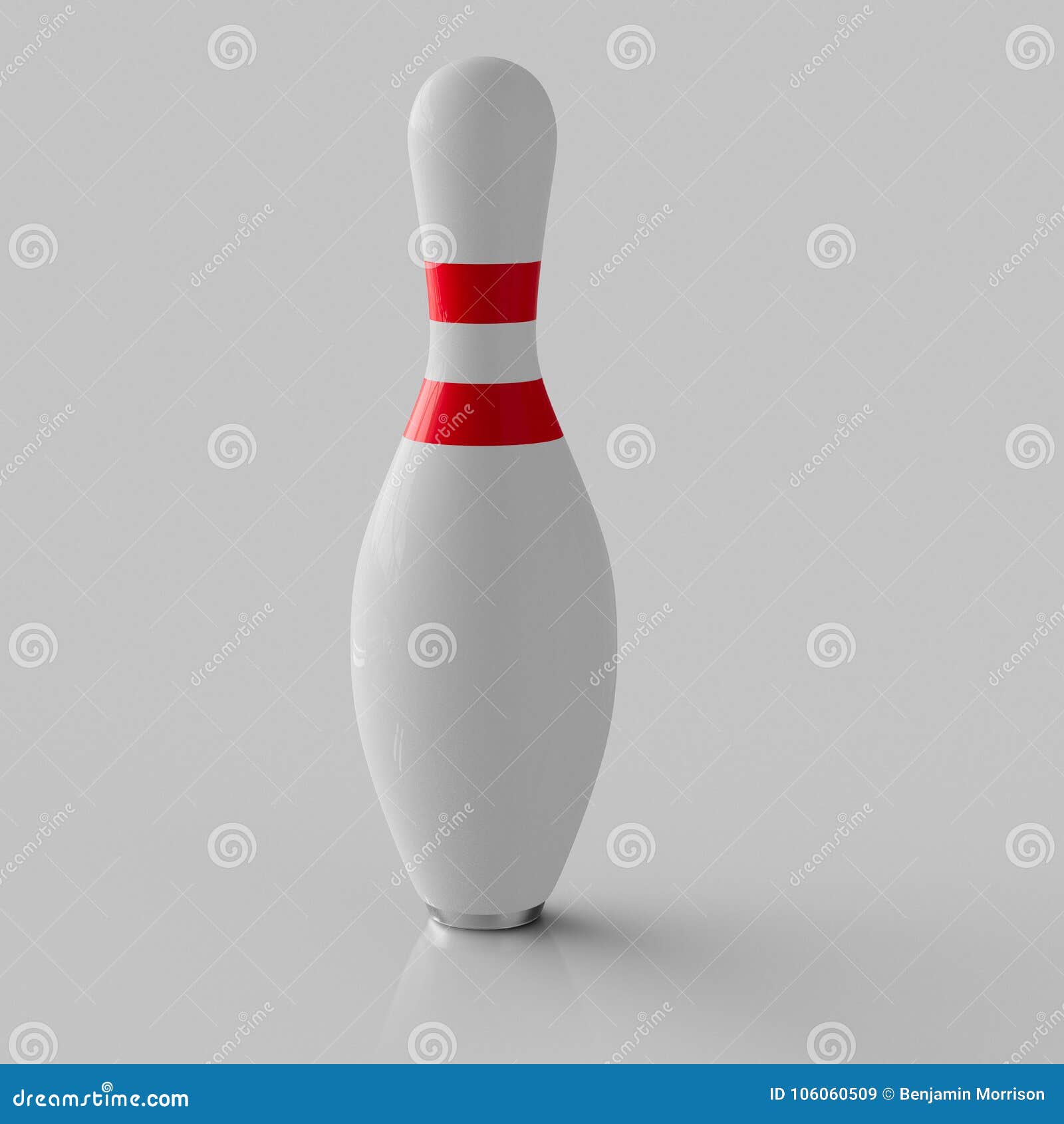 Isolate Bowling Pin on a Seamless and Slight Reflective Surface Stock ...
