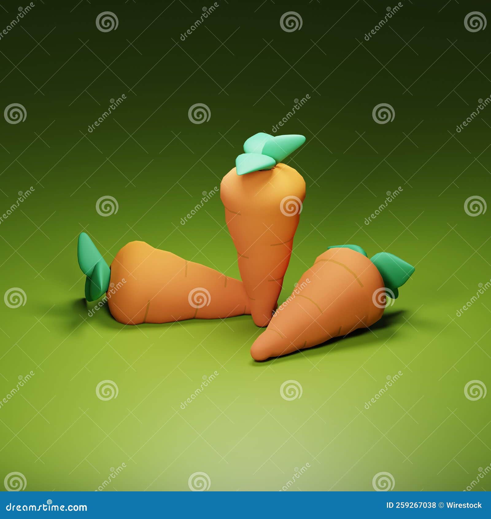3D Rendered Carrots - Great for a Design Stock Illustration ...