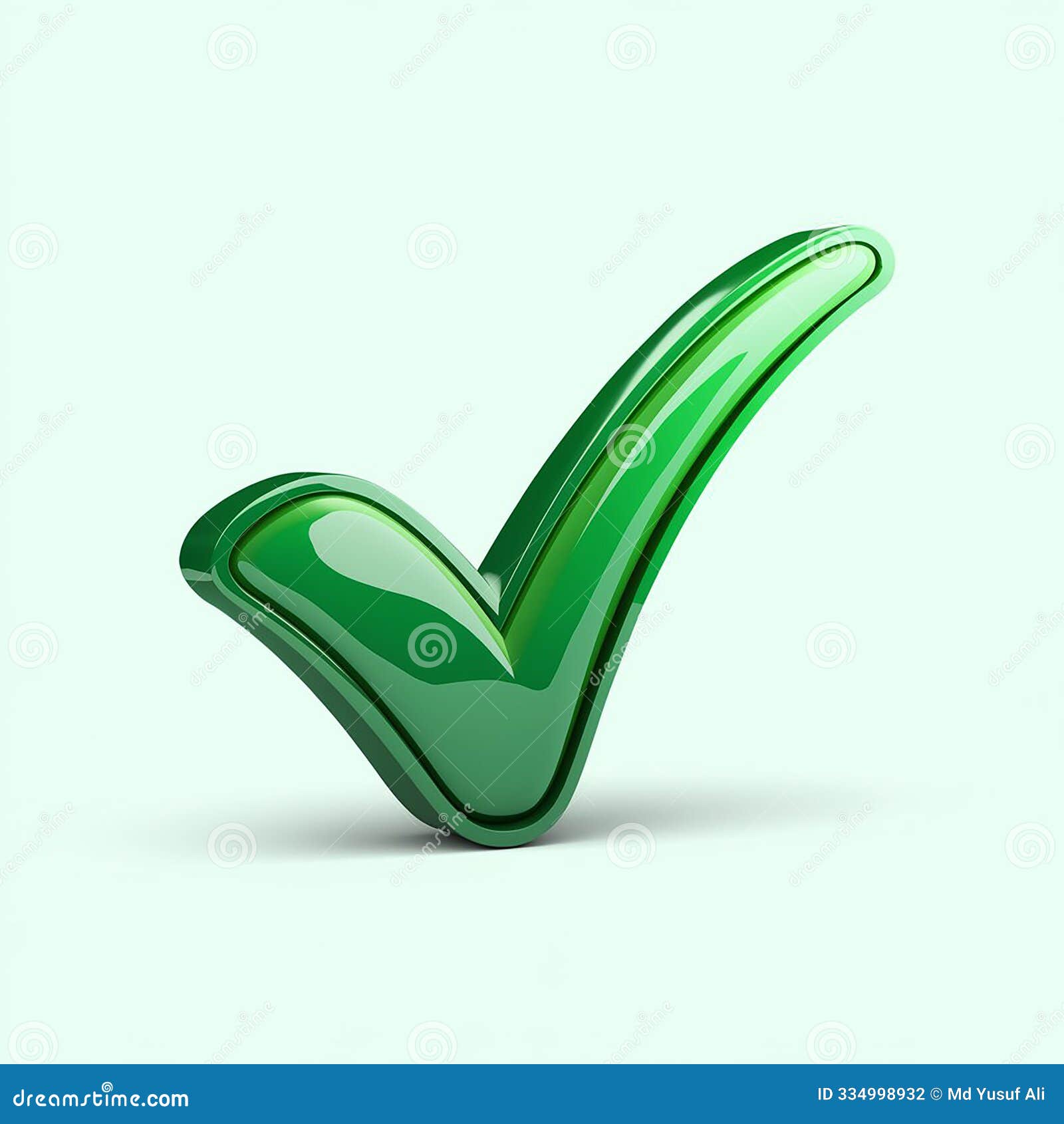 3D rendered checkmark icon stock illustration. Illustration of check ...