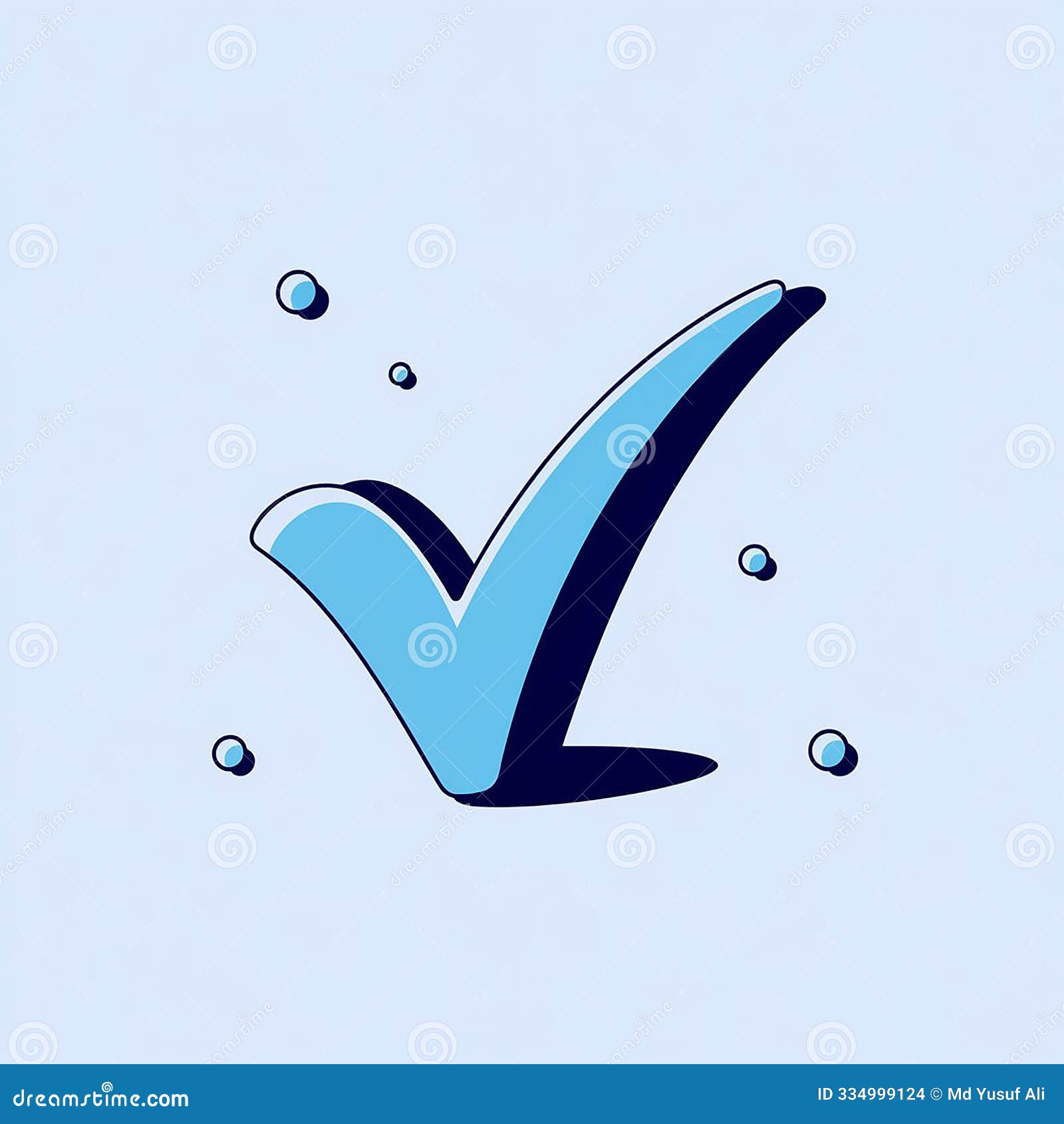 3D rendered checkmark icon stock illustration. Illustration of color ...