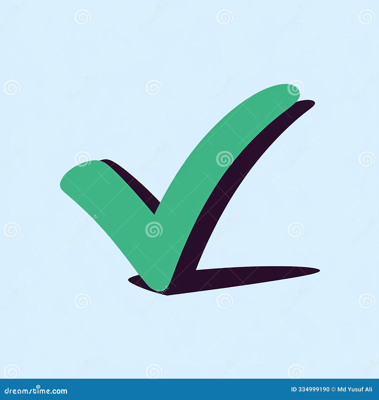 3D rendered checkmark icon stock illustration. Illustration of green ...