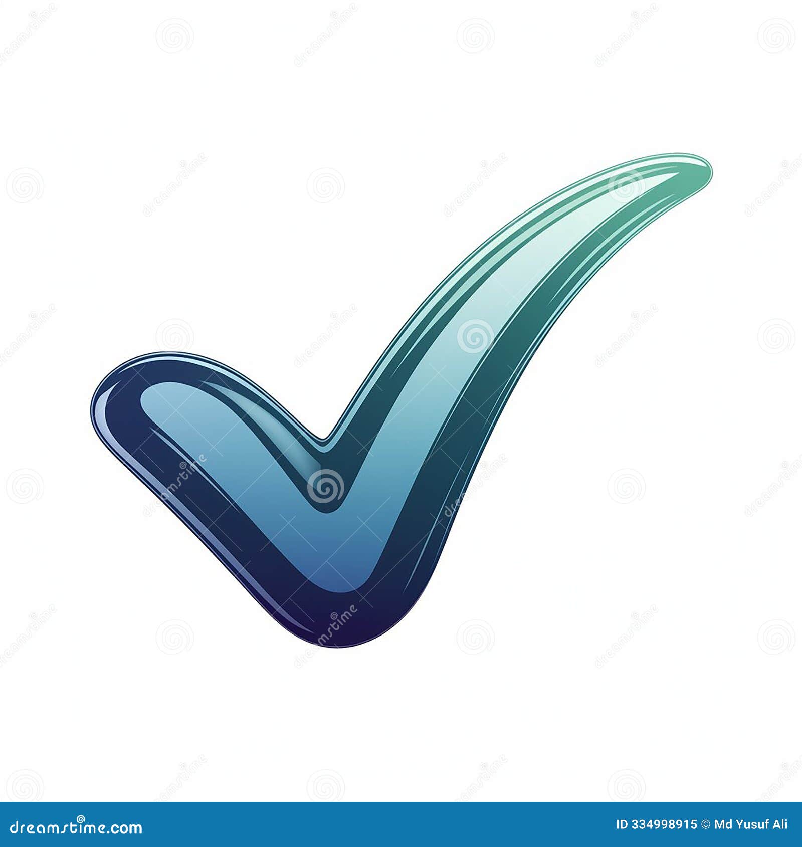 3D rendered checkmark icon stock illustration. Illustration of element ...