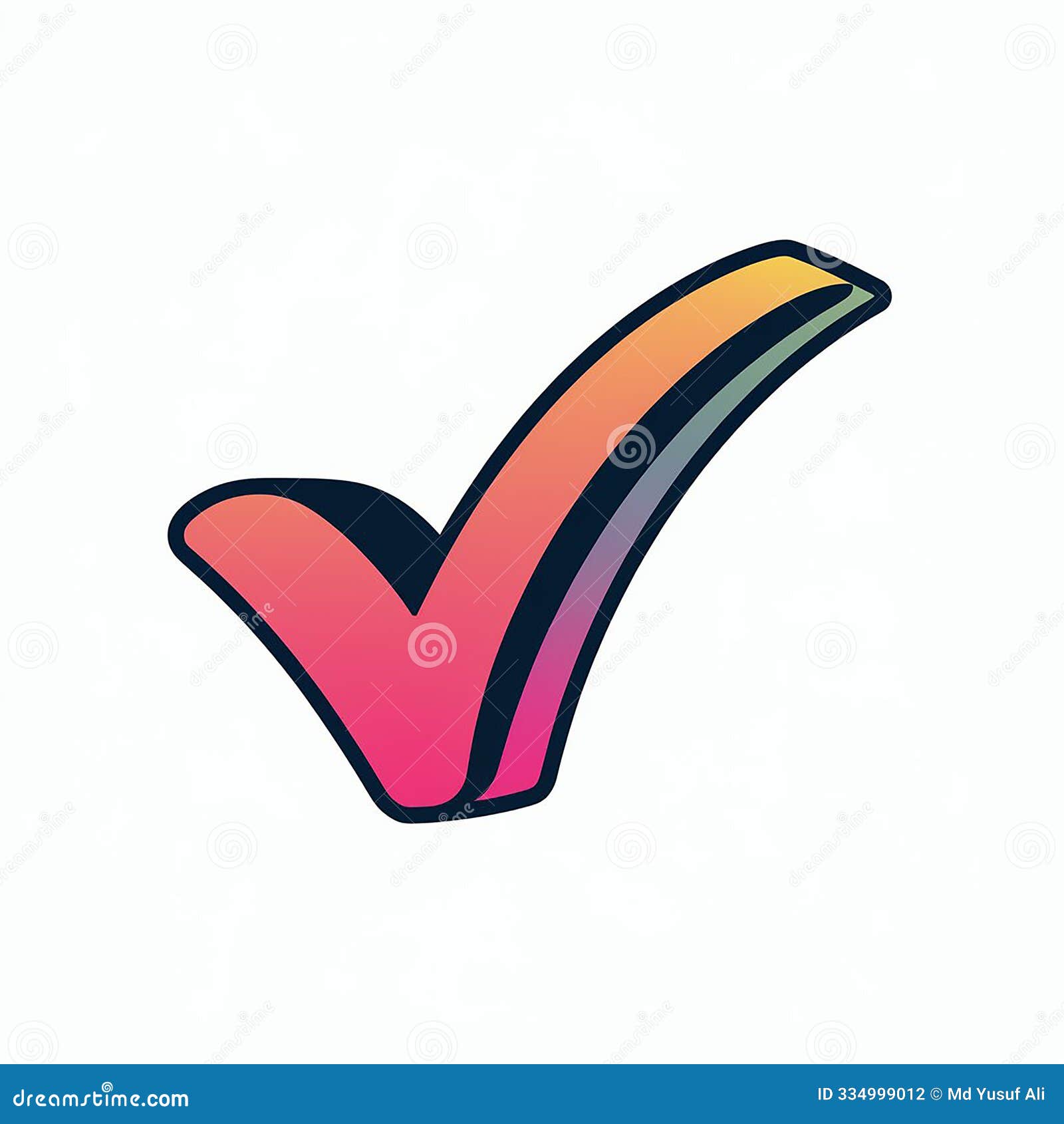 3D rendered checkmark icon stock illustration. Illustration of gray ...