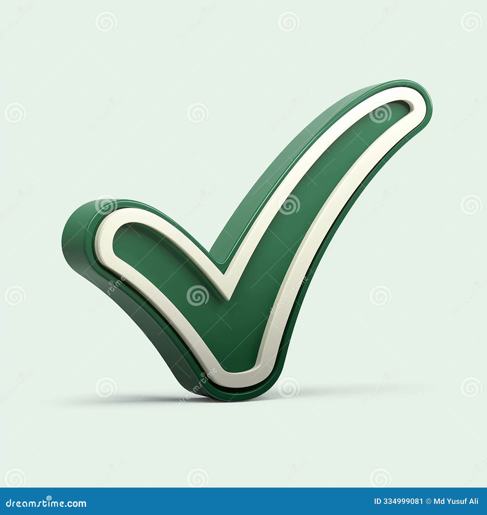 3D rendered checkmark icon stock illustration. Illustration of color ...