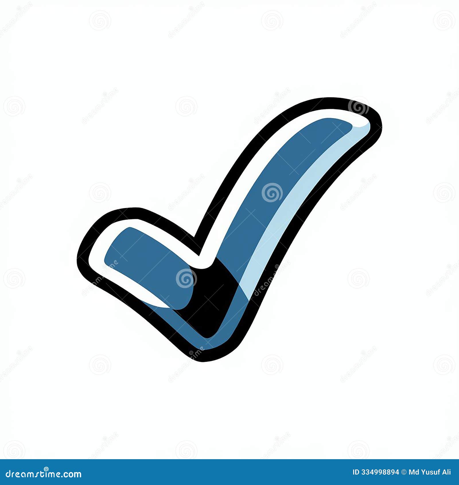 3D rendered checkmark icon stock illustration. Illustration of black ...