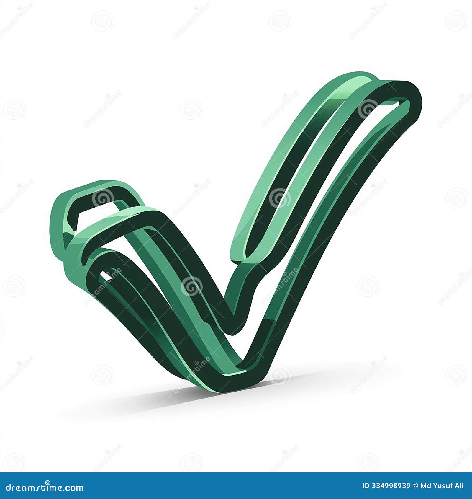 3D rendered checkmark icon stock illustration. Illustration of ...