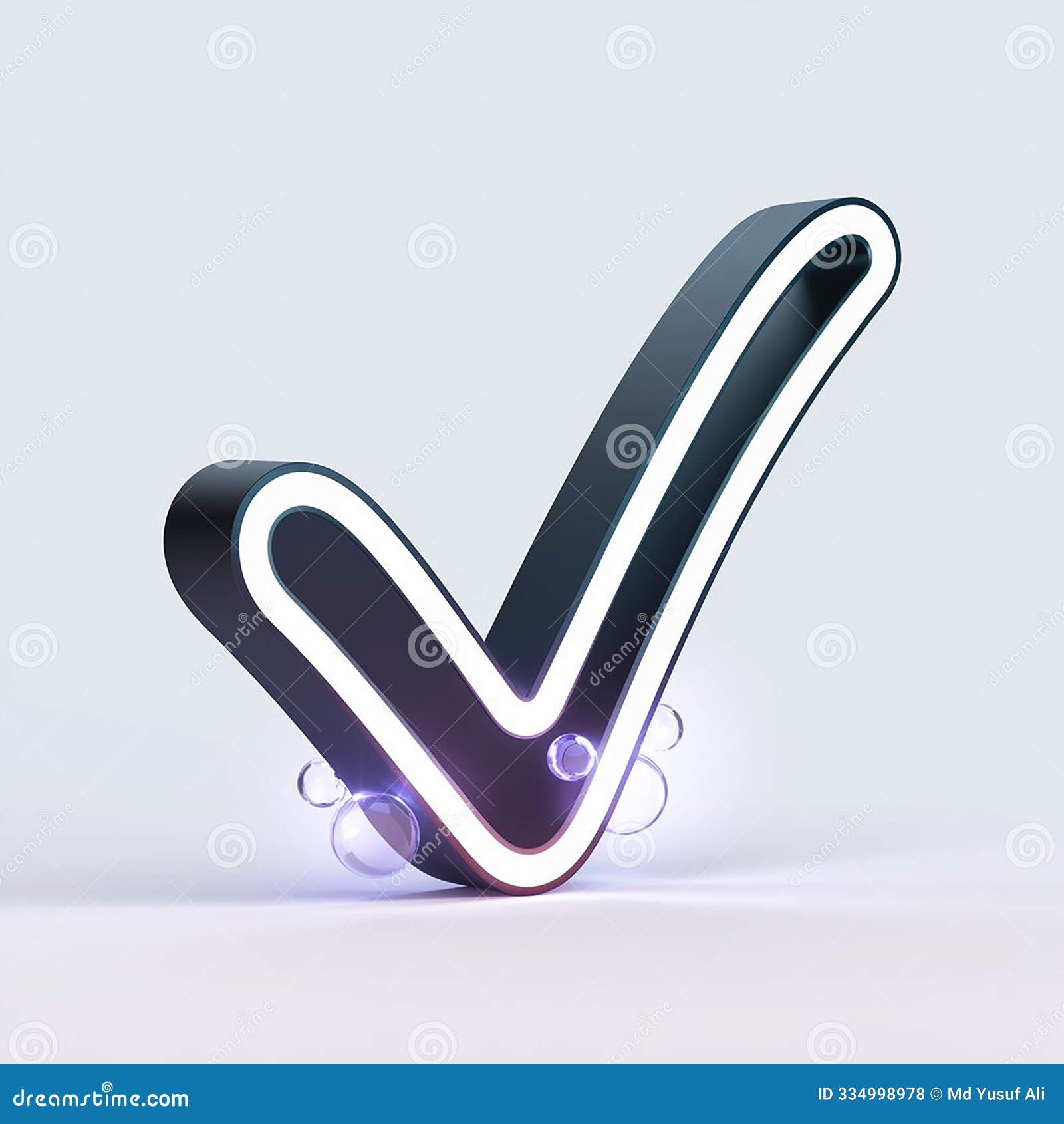 3D rendered checkmark icon stock illustration. Illustration of ...
