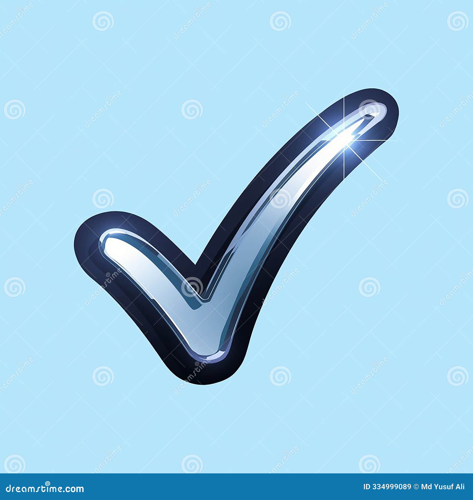 3D rendered checkmark icon stock illustration. Illustration of ...