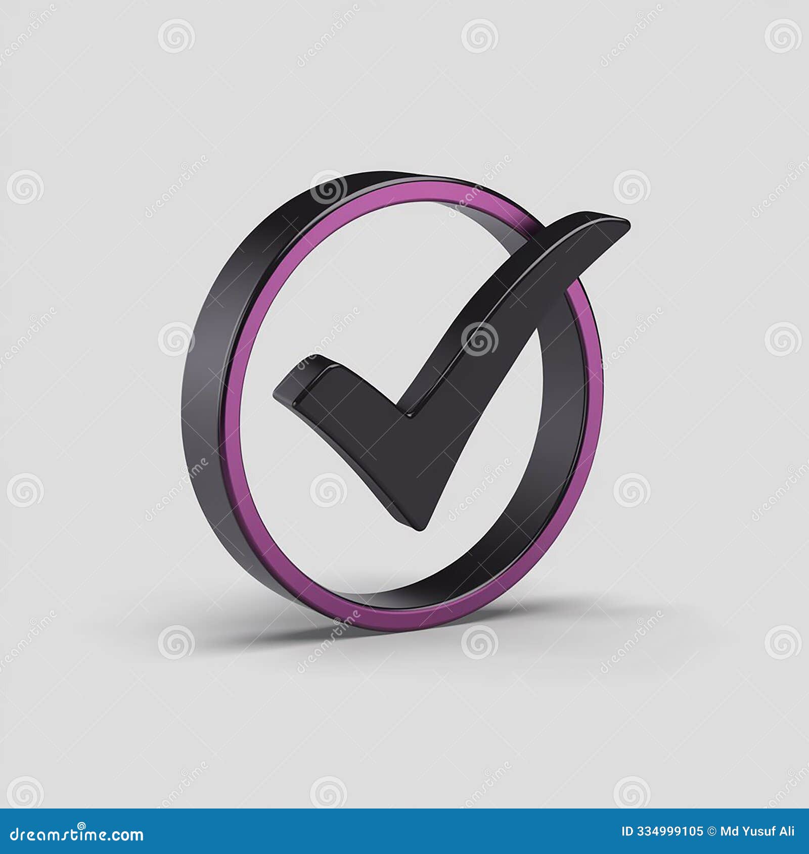 3D rendered checkmark icon stock illustration. Illustration of checkbox ...