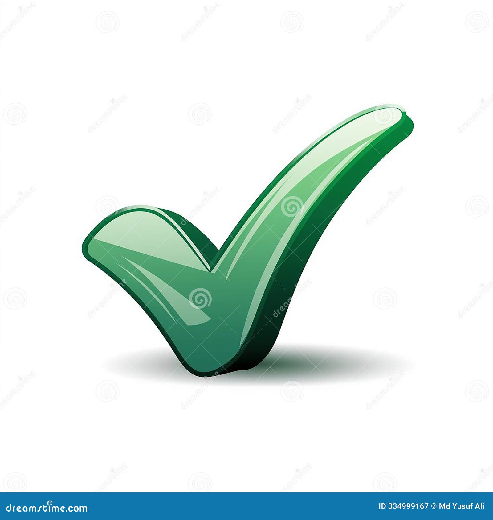3D rendered checkmark icon stock illustration. Illustration of chrome ...