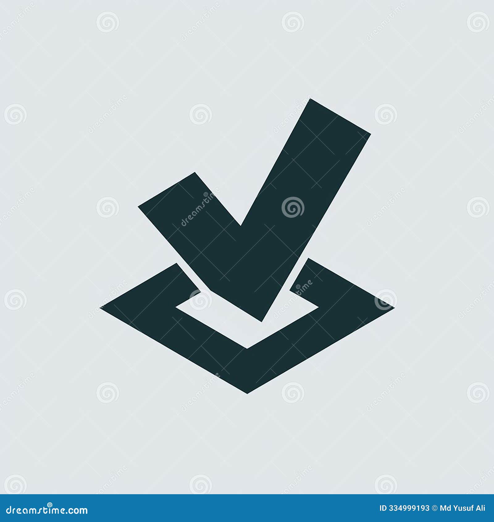 3D rendered checkmark icon stock illustration. Illustration of ...