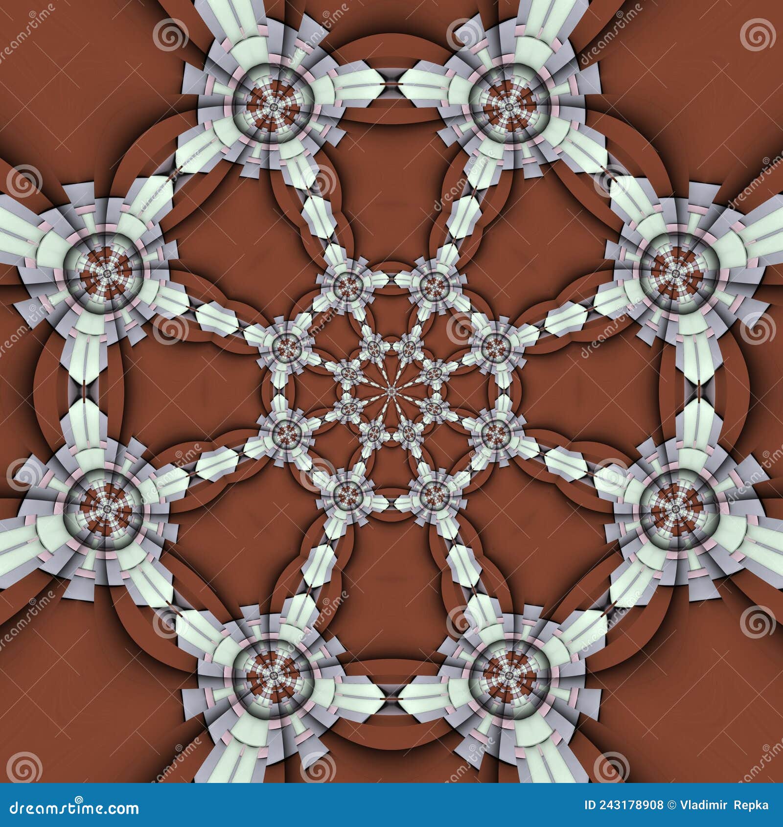 3D Render Combo Pattern Tile Stock Illustration - Illustration of ...