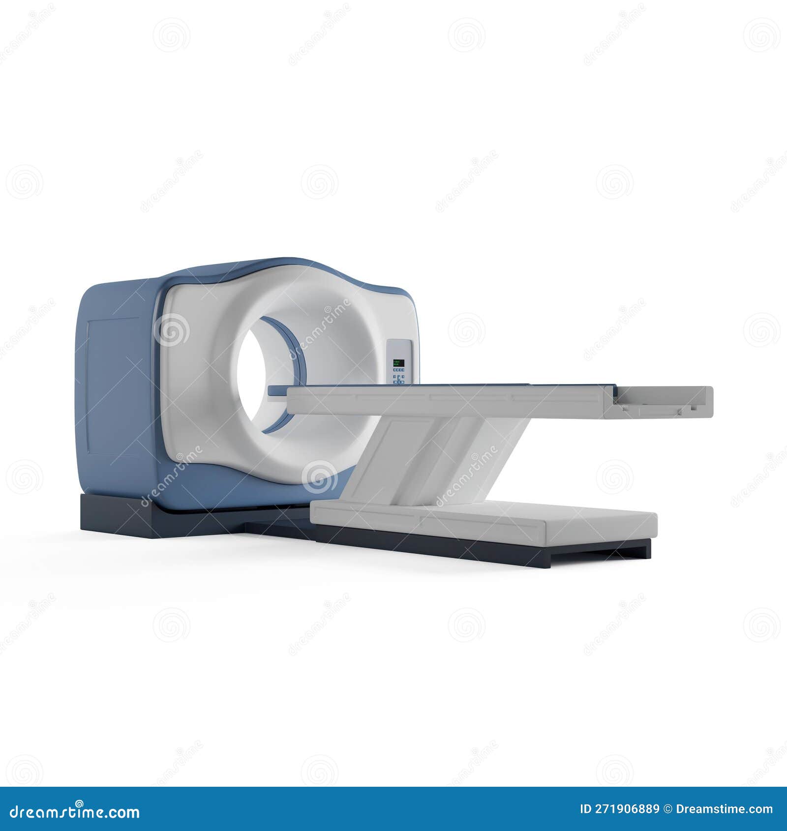 A Computer Mri Scanner Laying on a White Surface , 3d Rendering Stock ...