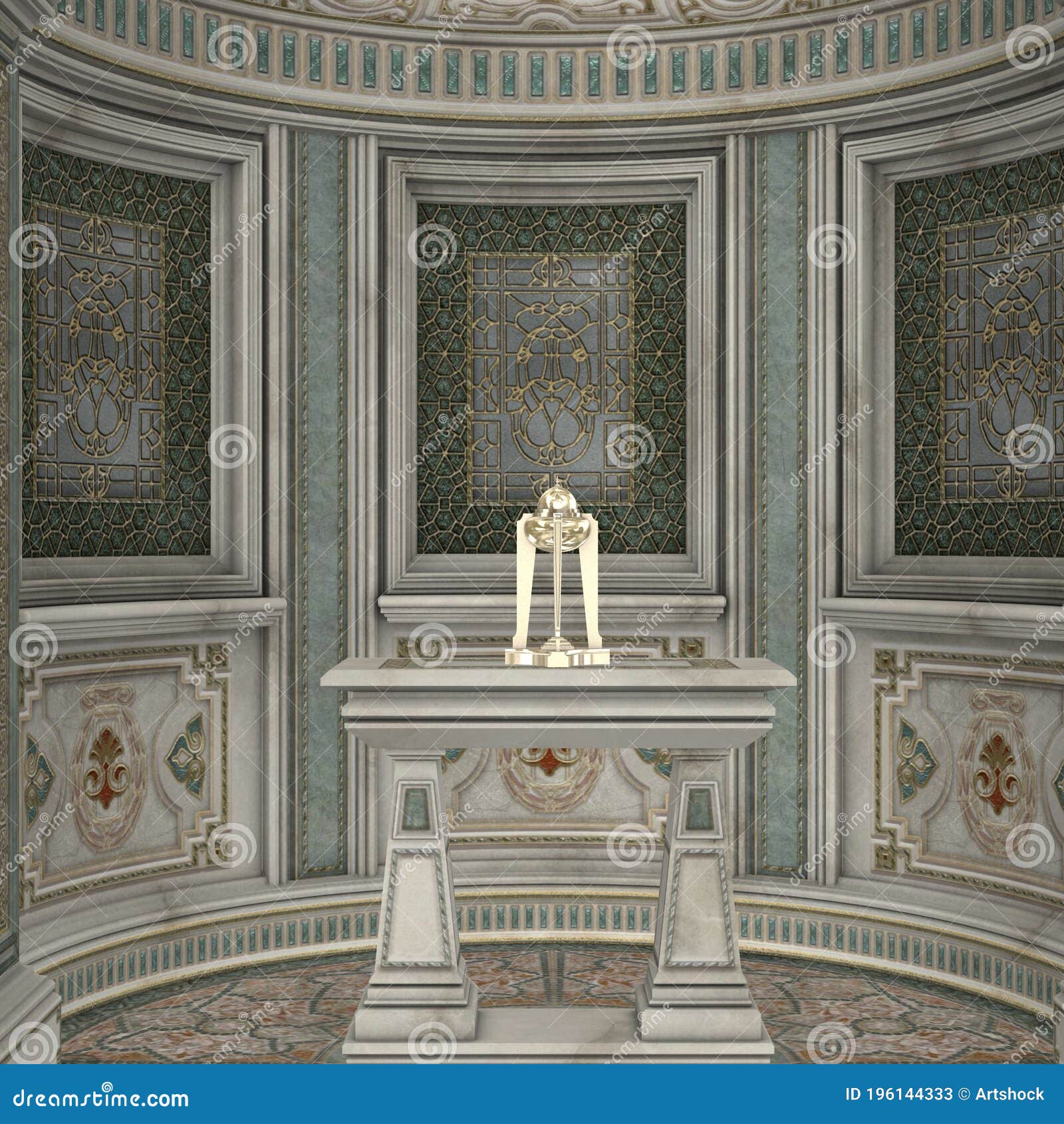 3d rendered crypt interior stock illustration. Illustration of dark ...