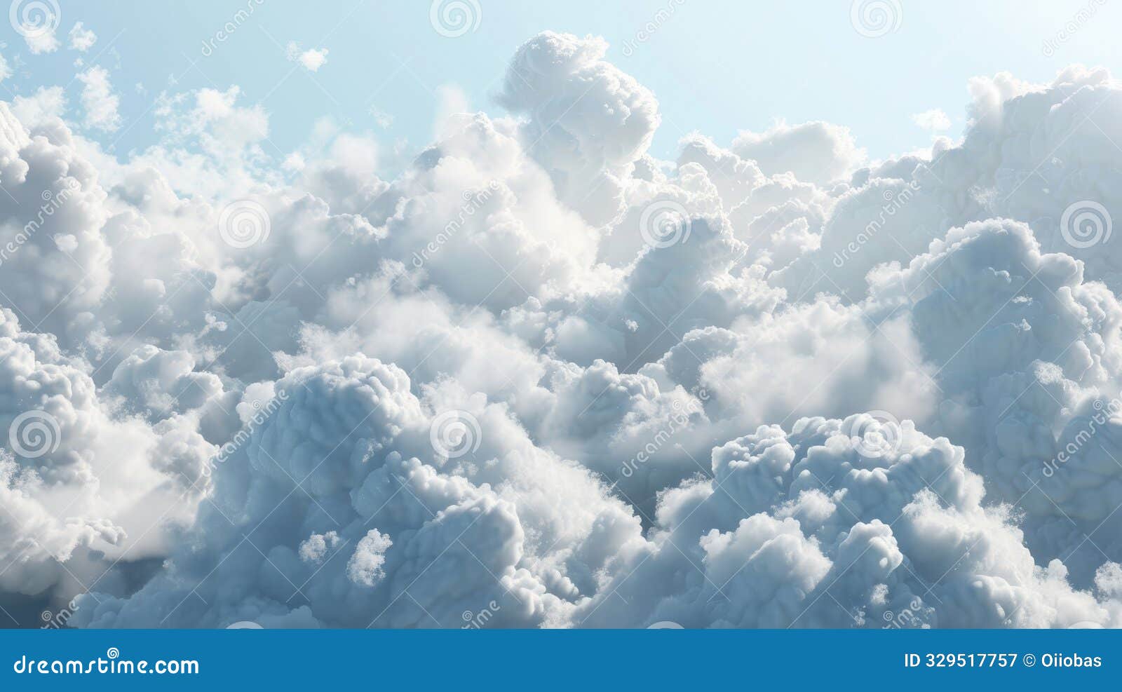 3D Rendered Cumulus Clouds on Transparent Background Stock Illustration ...