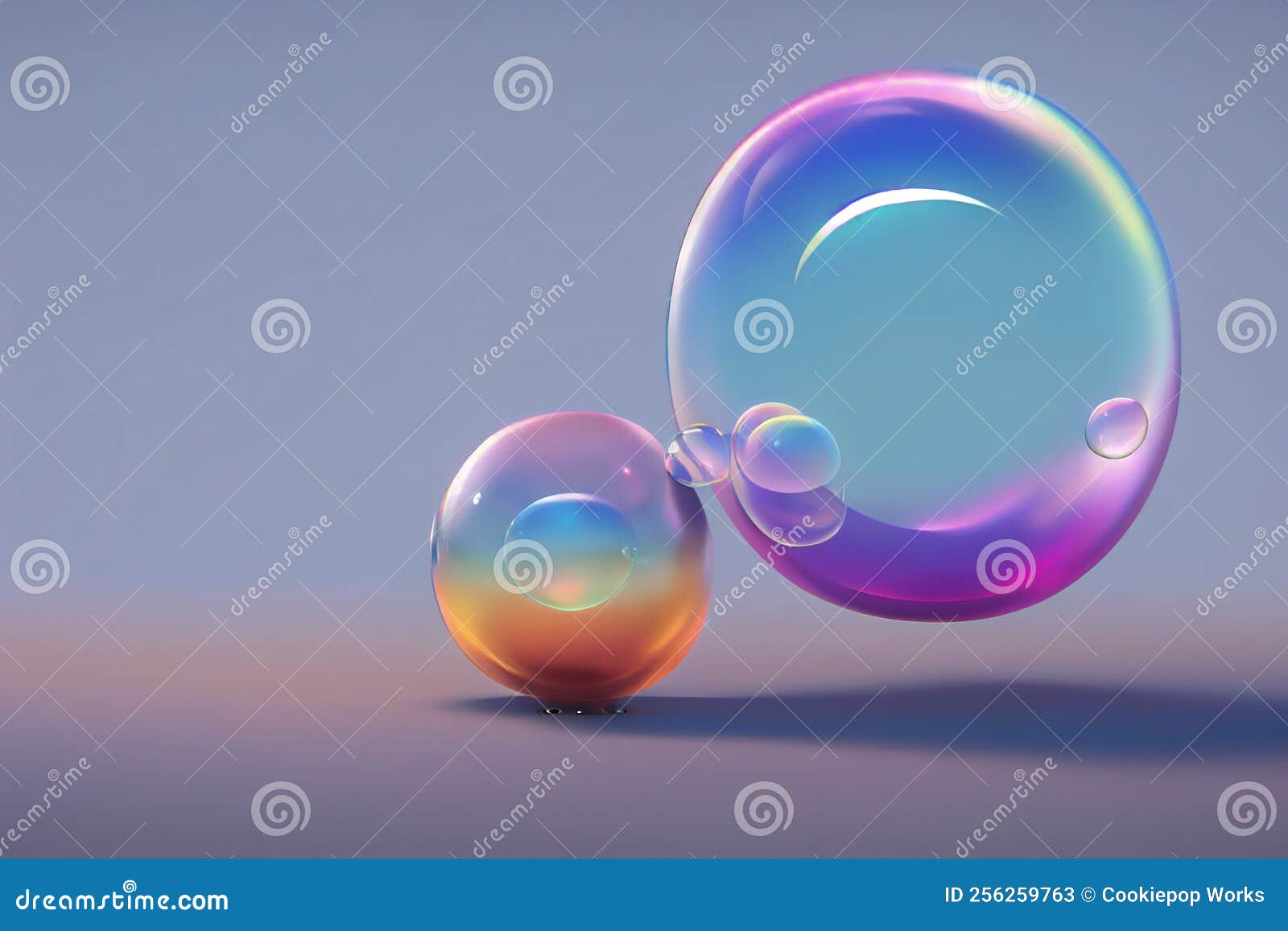 3D Rendered Cute Bubbles stock illustration. Illustration of purple ...