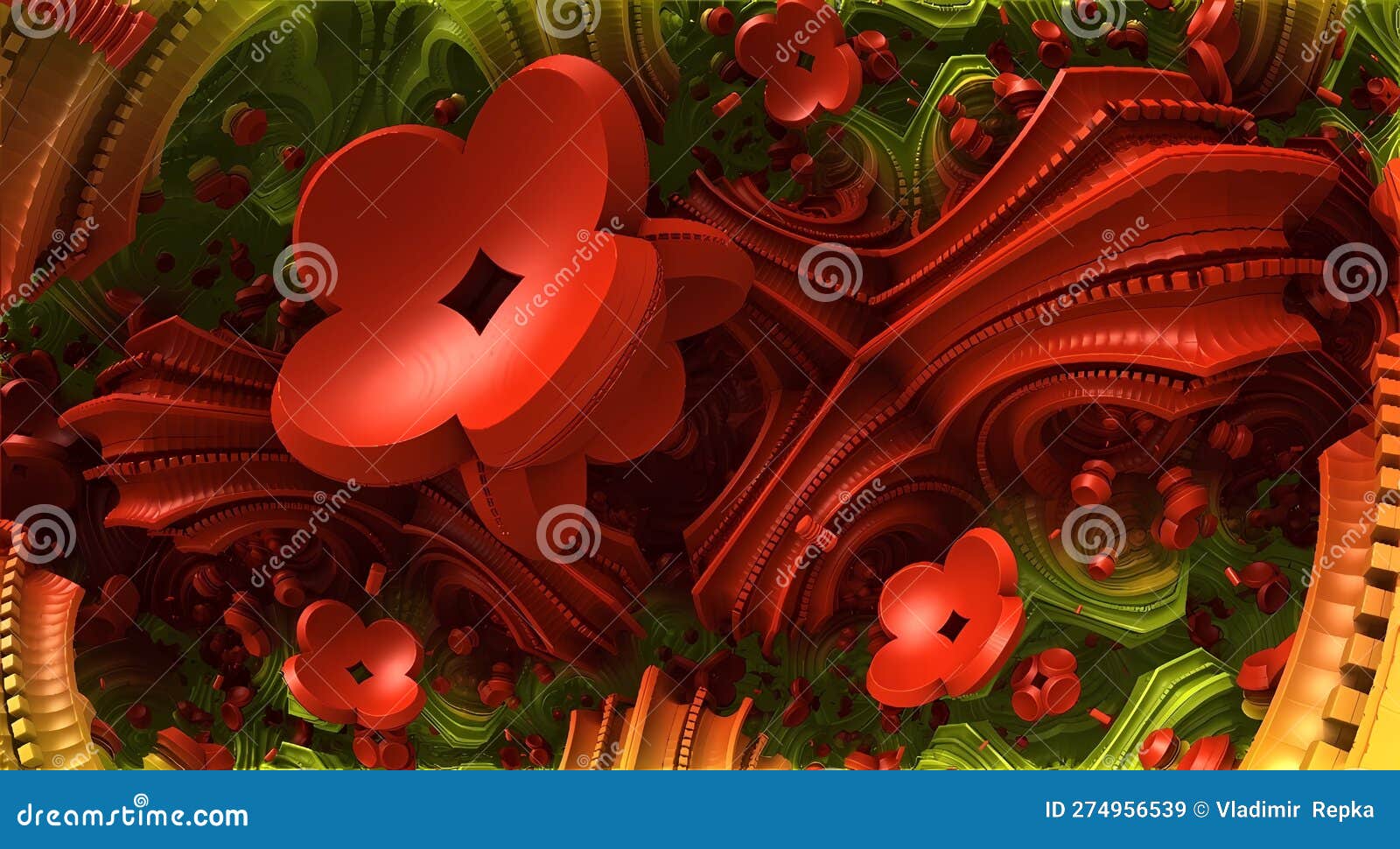 3D Rendered Virtual Scenery Artwork Stock Illustration - Illustration ...