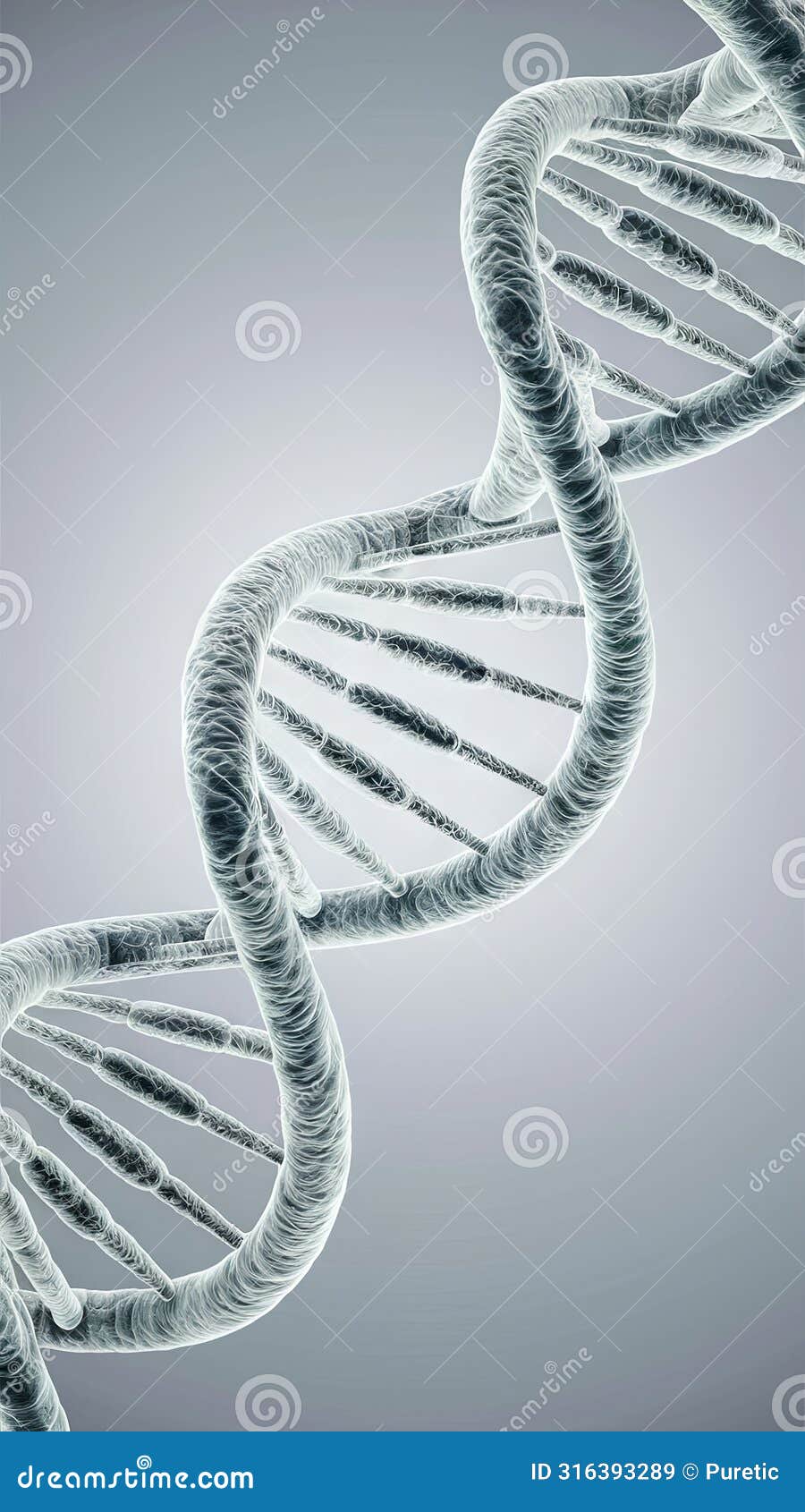 3D Rendered DNA Strand Simulation Stock Illustration - Illustration of ...