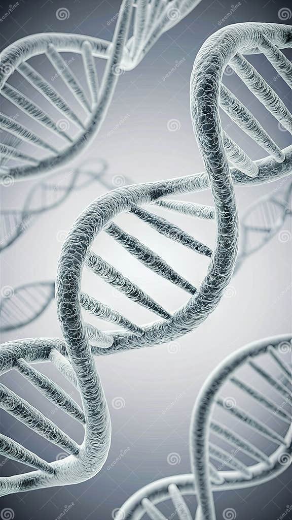 3D Rendered DNA Strand Simulation Stock Illustration - Illustration of ...