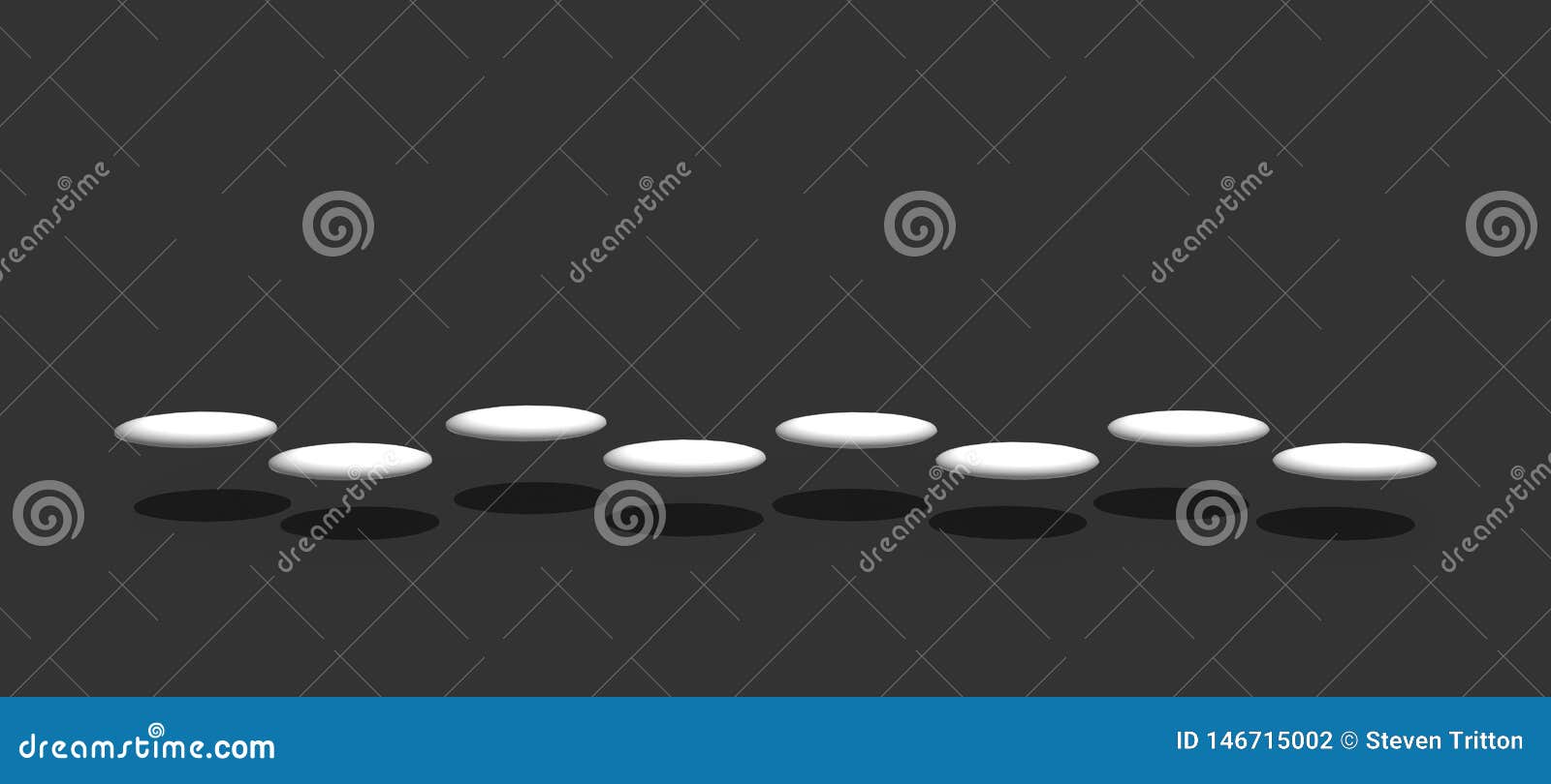 3d Rendered Floating Stepping Stones Stock Illustration - Illustration ...