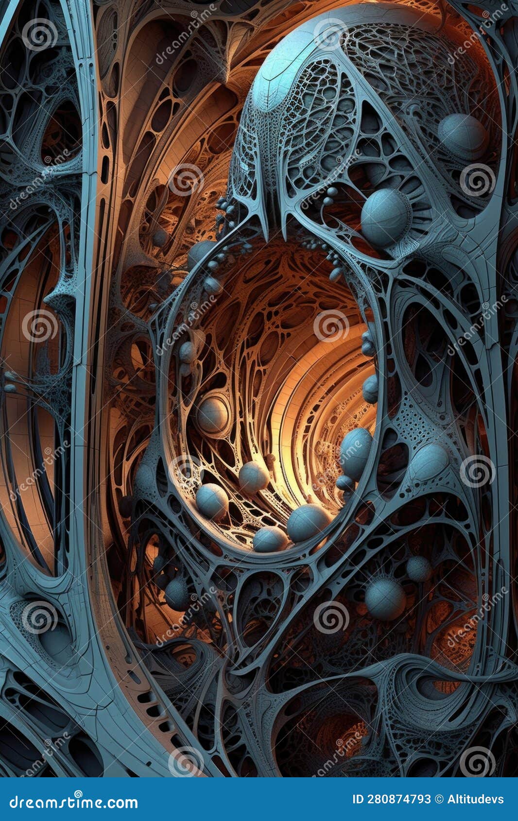 3d Rendered Fractal Shapes and Patterns Stock Illustration ...