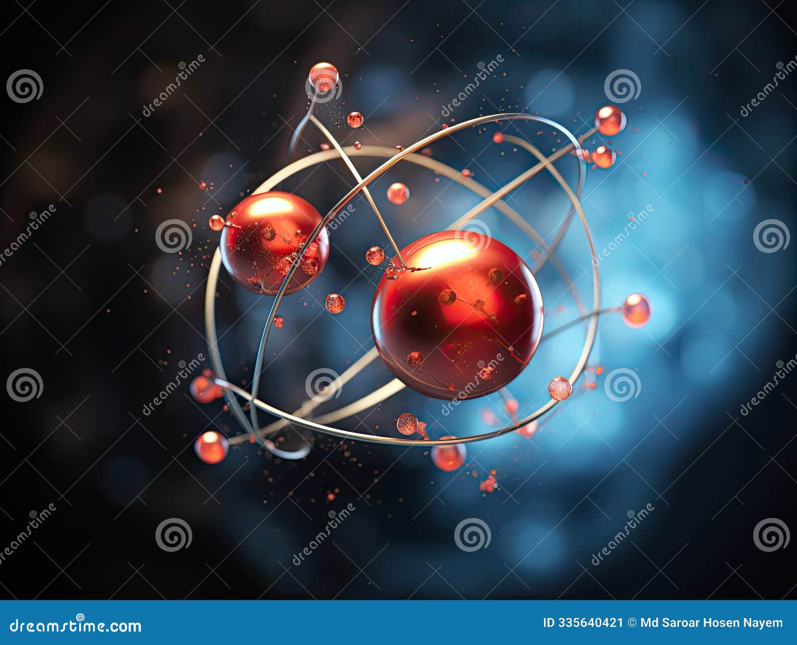3D Rendered Fundamental Structures - Electron Cloud Insights Stock ...