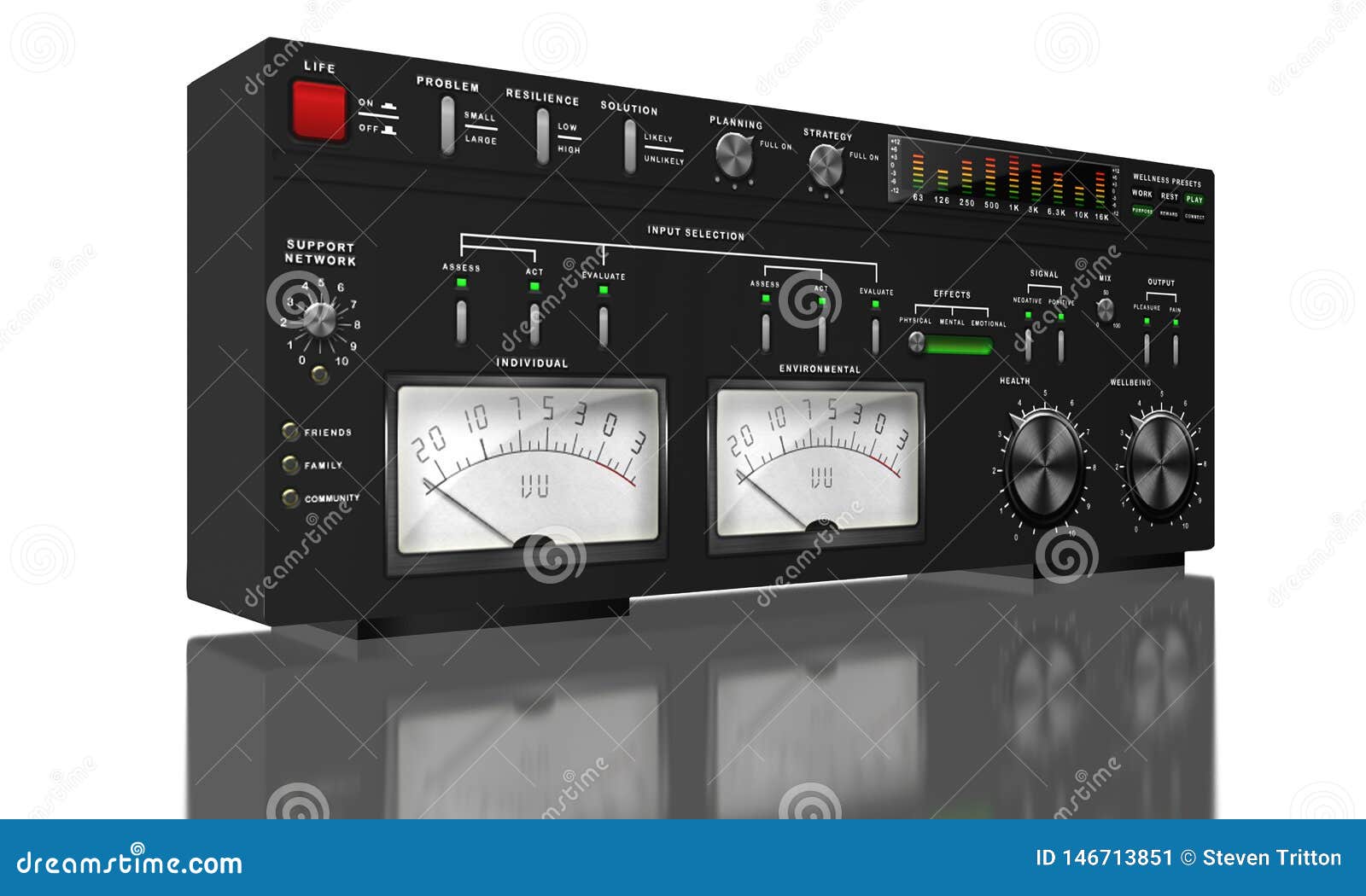 3D Rendered Generic Amplifier Design Stock Illustration - Illustration ...