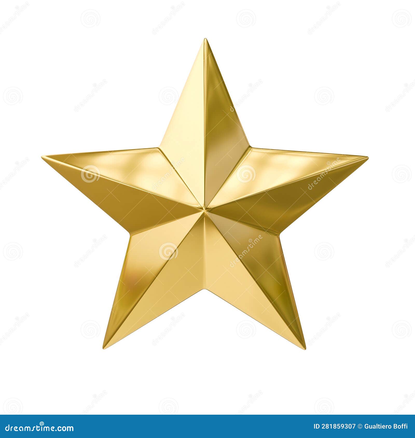 3d Rendered Gold Star Isolated Stock Illustration - Illustration of ...