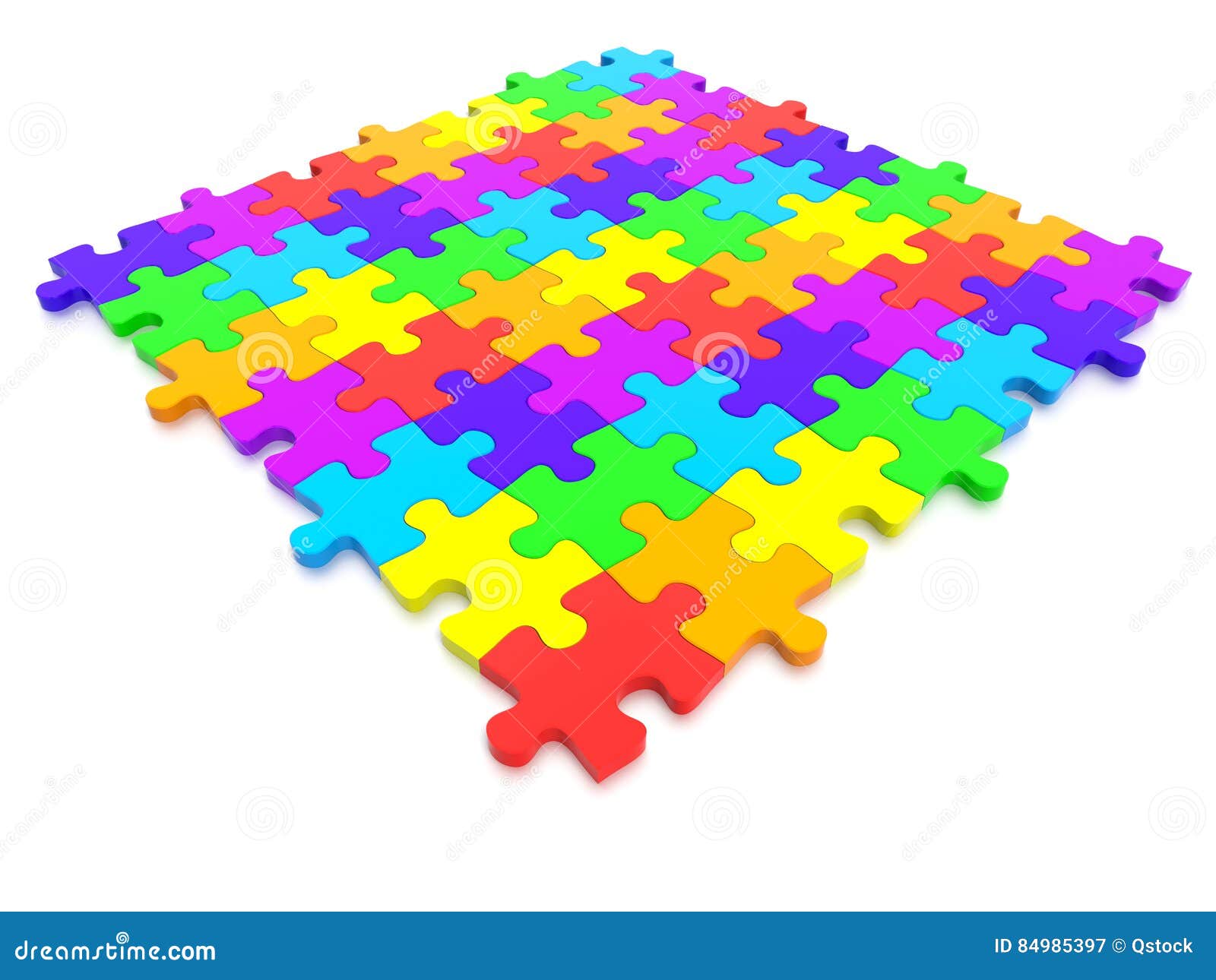 3D Rendered Graphic of a Jigsaw Puzzle Stock Illustration ...
