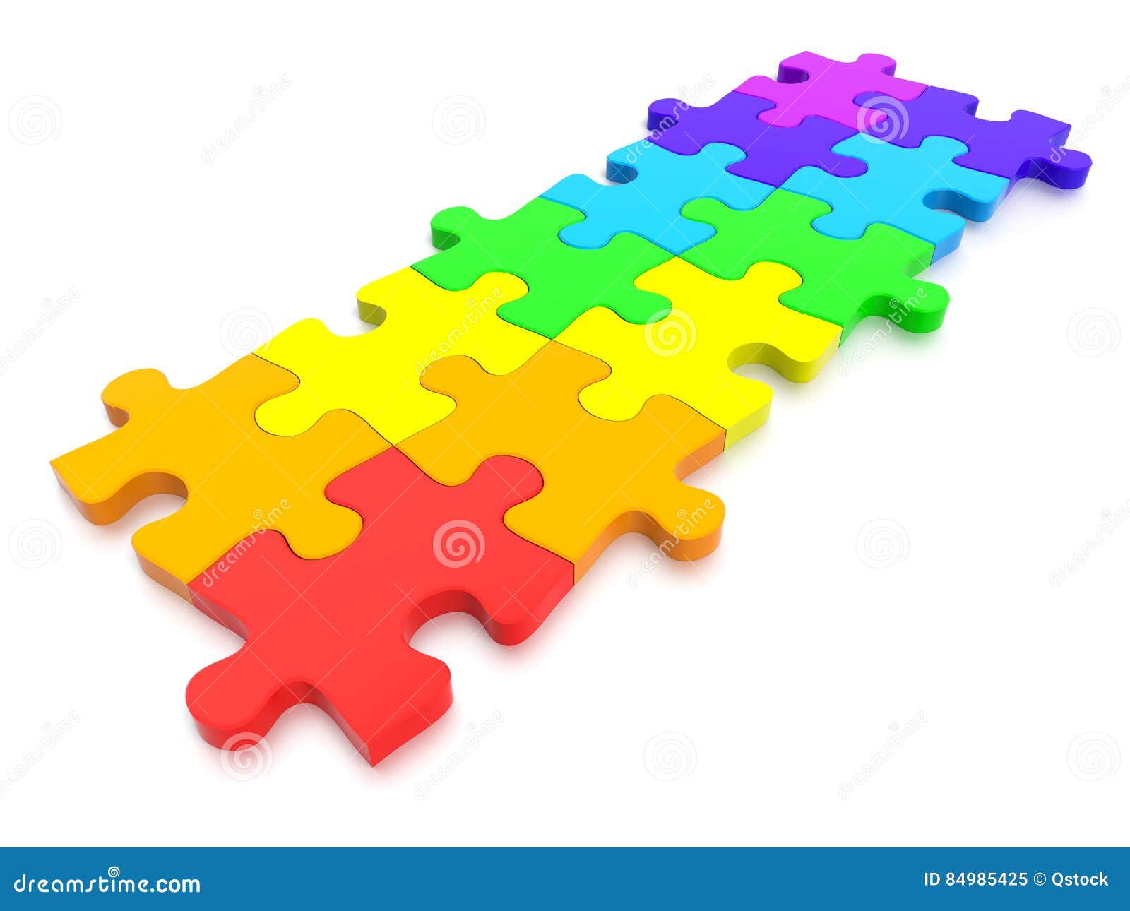 3D Rendered Graphic of a Jigsaw Puzzle Stock Illustration ...