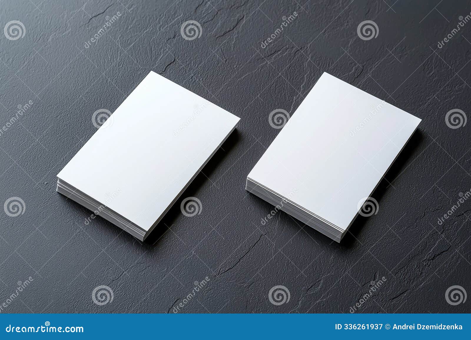 A 3D Rendered Horizontal Business Visitor Card Mock-Up with a Front and ...