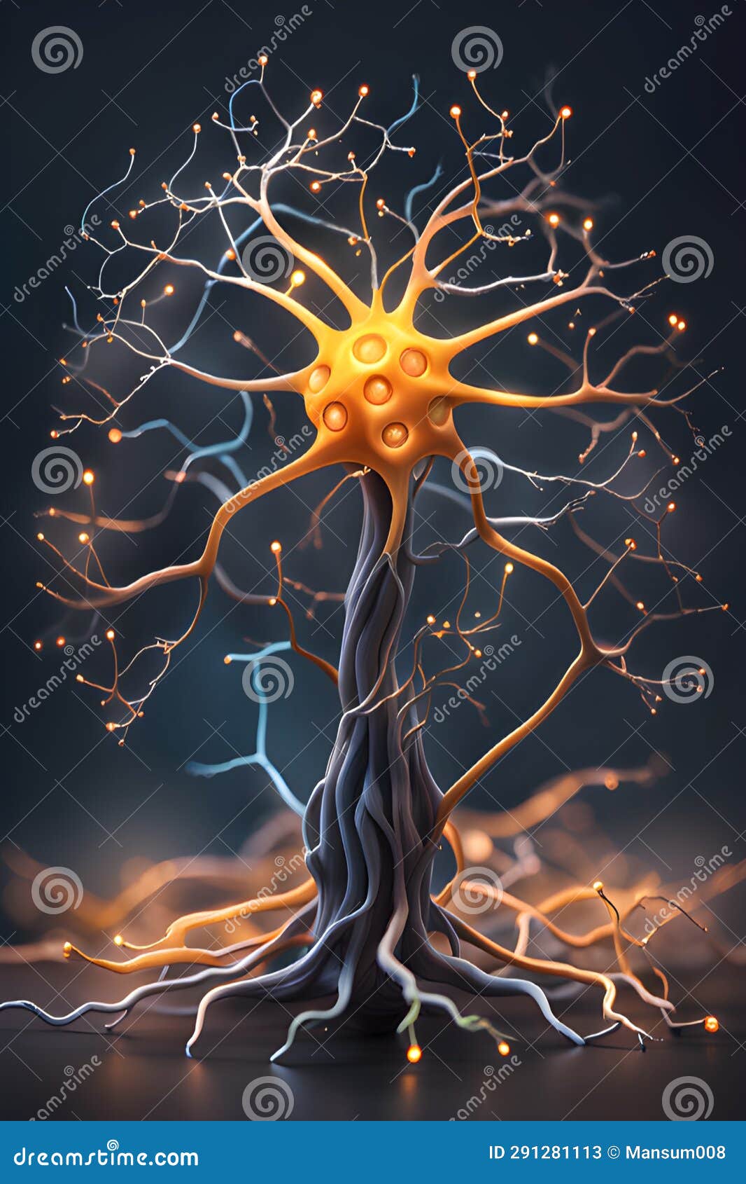 3d Rendered Human Brain in the Shape of a Brain with Some Colorful ...