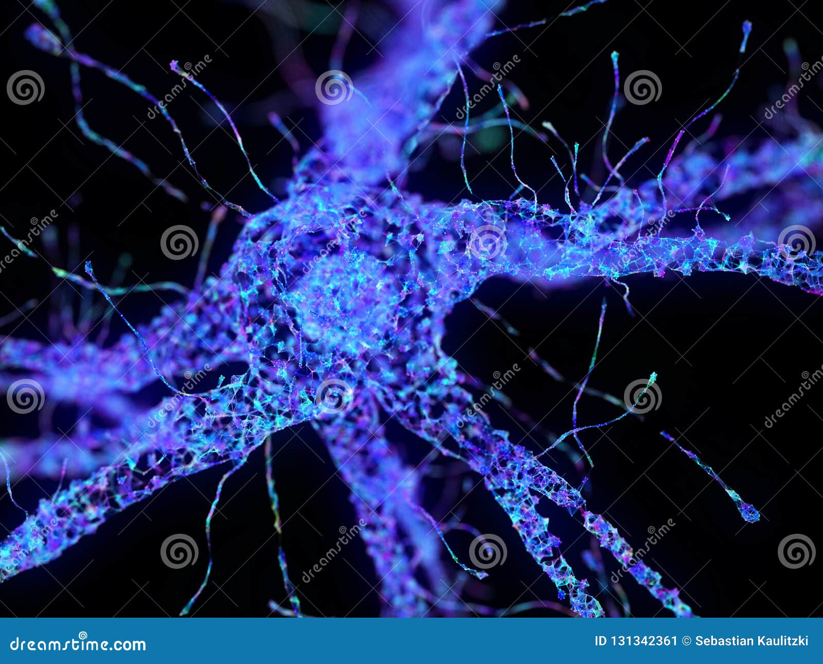 An Abstract Plexus Nerve Cell Stock Illustration - Illustration of ...