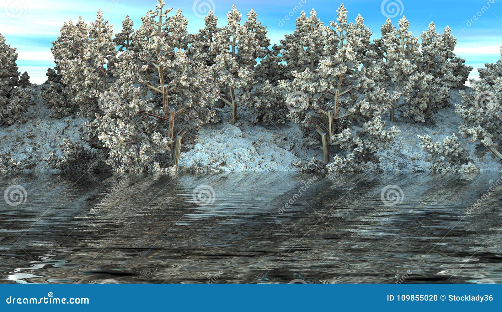 3D Rendered Illustration Artwork of Virtual Scene Stock Illustration ...